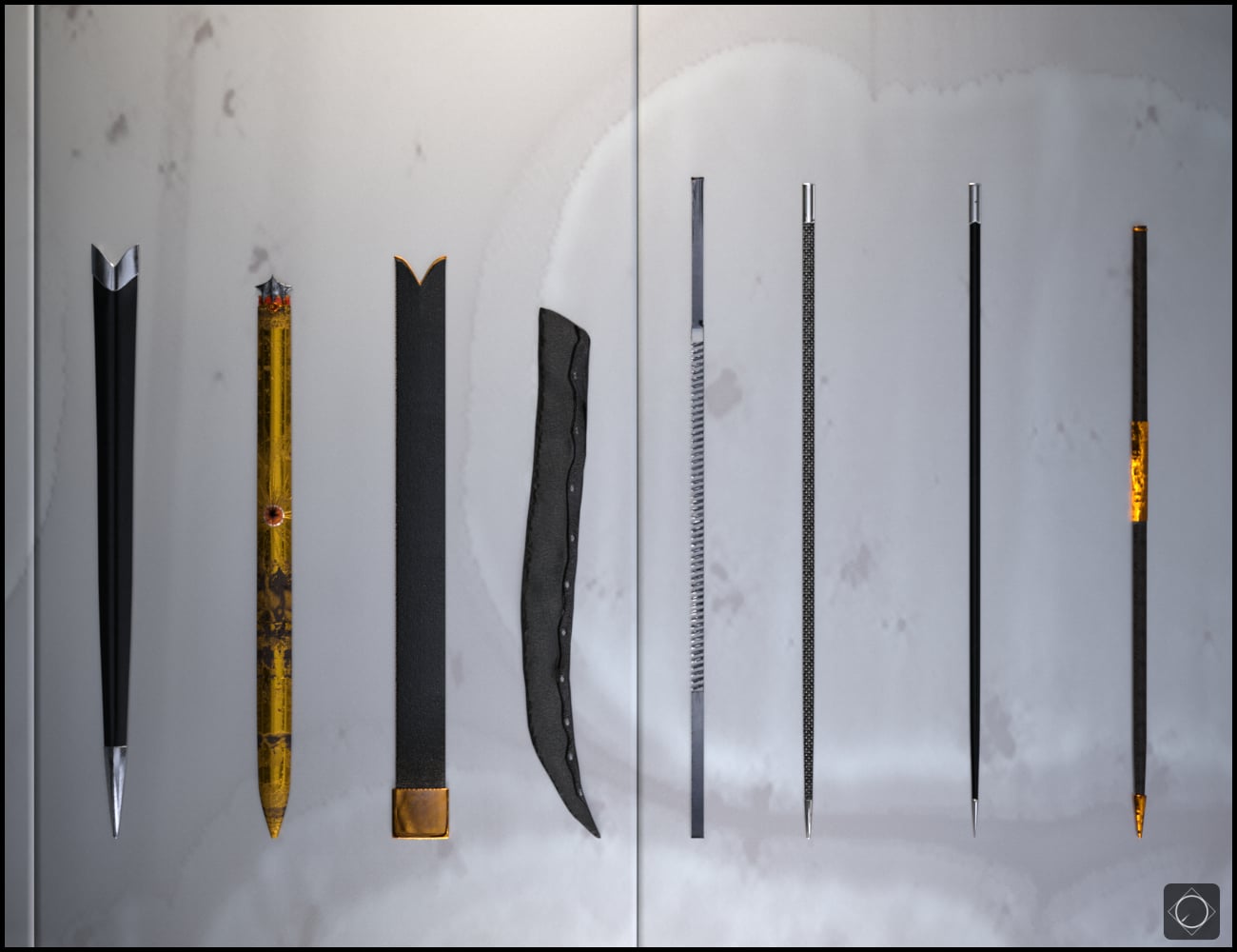 Drow Weapons Megapack A for Genesis 8 and 8.1 Females | Daz 3D