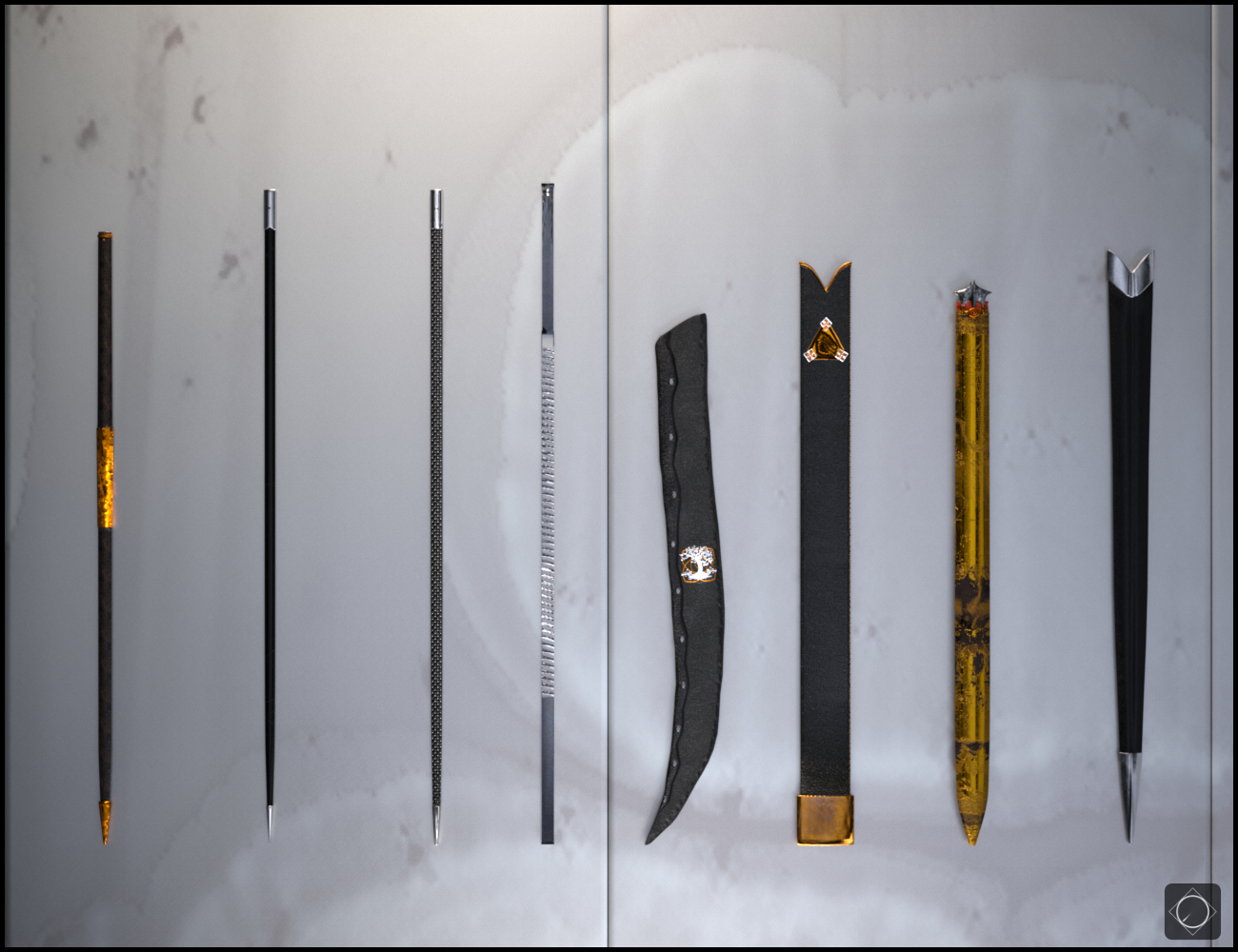 Drow Weapons Megapack A for Genesis 8 and 8.1 Females | Daz 3D