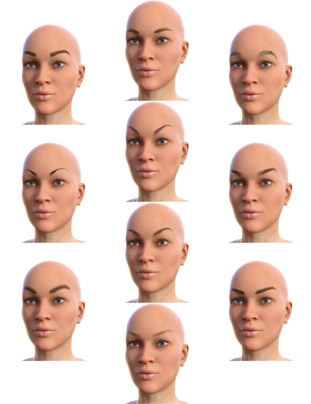 Real Eyebrows Layers Merchant Resource for Genesis 8 | Daz 3D