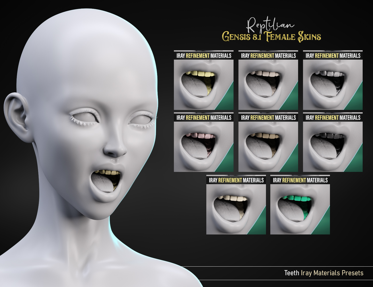 Reptilian Skins for Genesis 8.1 Females | Daz 3D