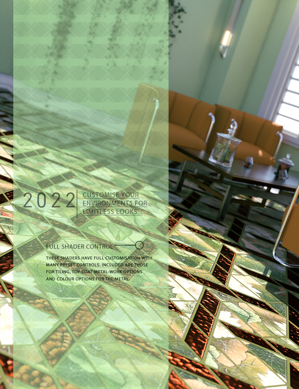 Geometric Tile Iray Shaders Vol 1 | Daz 3D