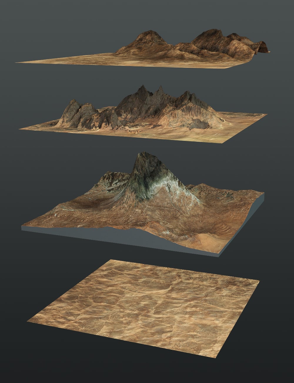 Red Range Terrain Tiles | Daz 3D