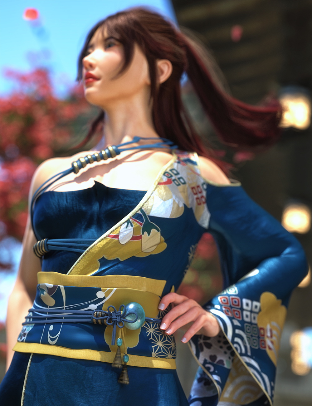 Oni Shadow Belt for Genesis 8 and 8.1 Females | Daz 3D