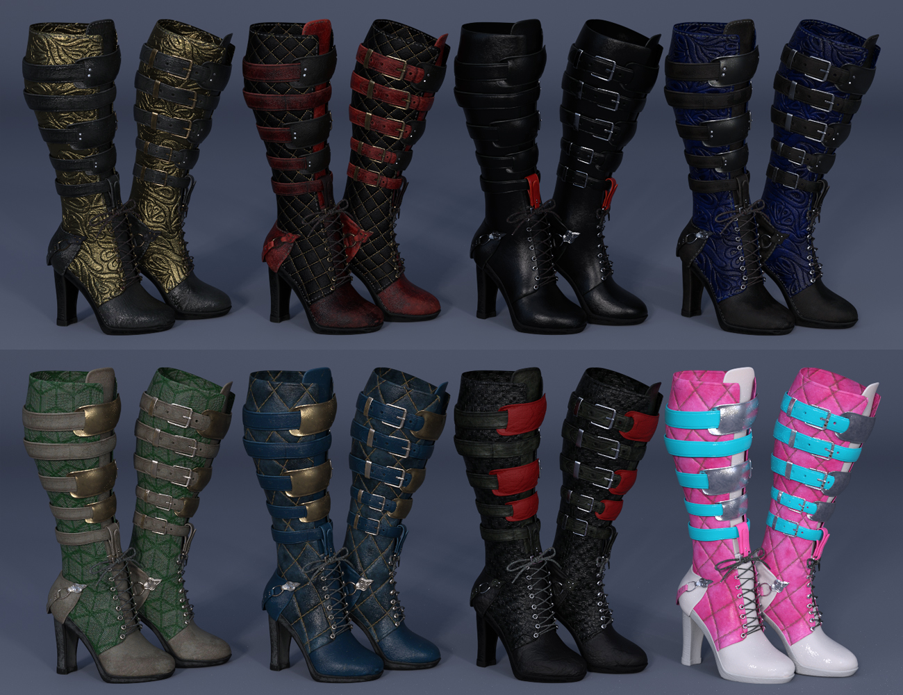 Oni Shadow Boots for Genesis 8 and 8.1 Females | Daz 3D