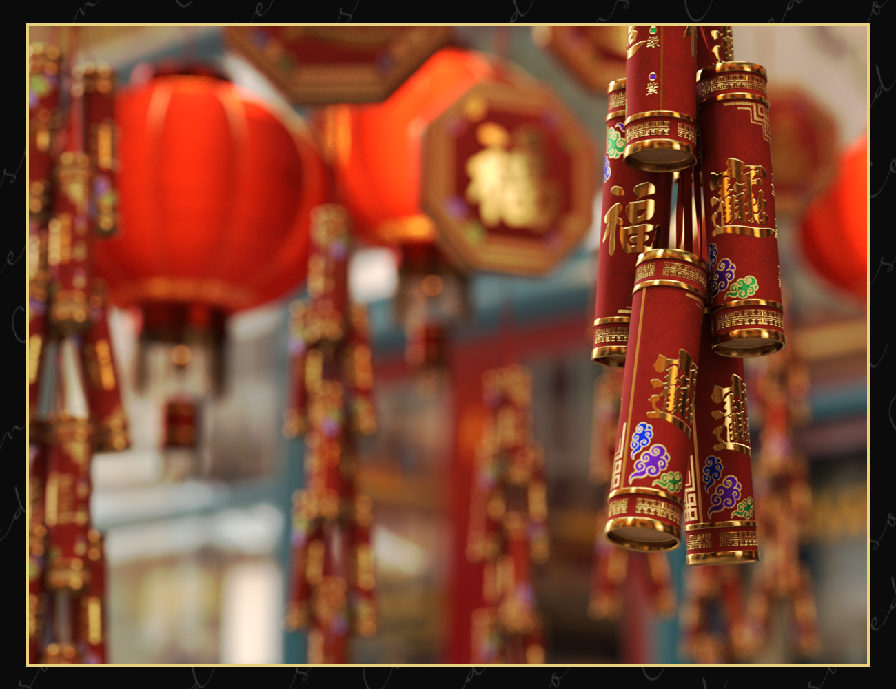 Chinese New Year Decoration Props | Daz 3D