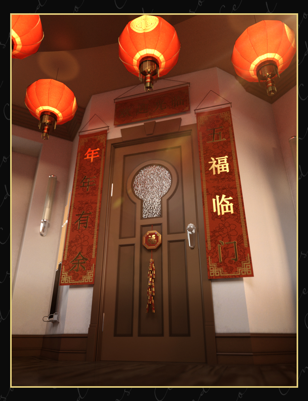 Chinese New Year Decoration Props | Daz 3D