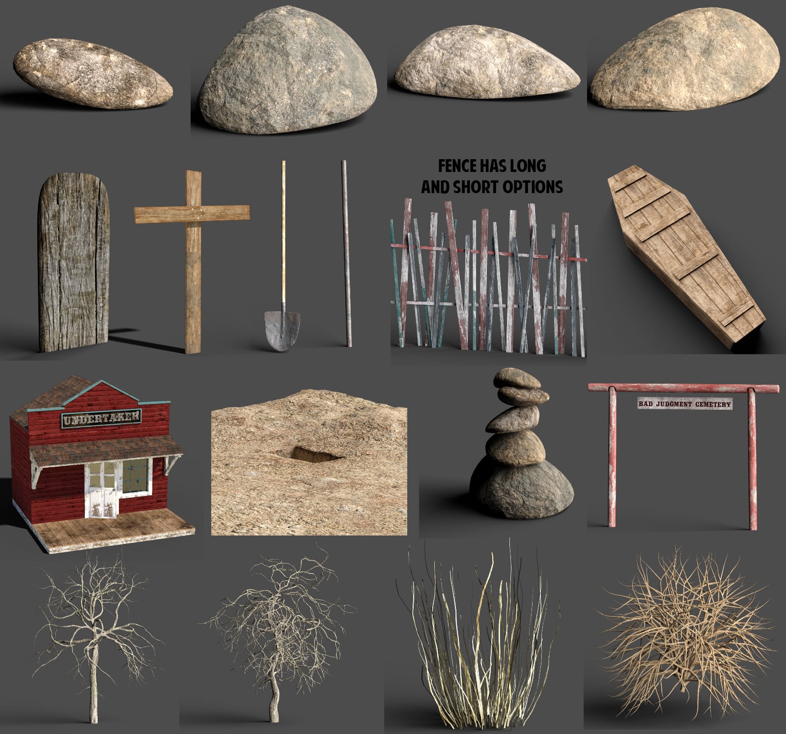 Bad Judgment Cemetery: Wild West Graveyard | Daz 3D