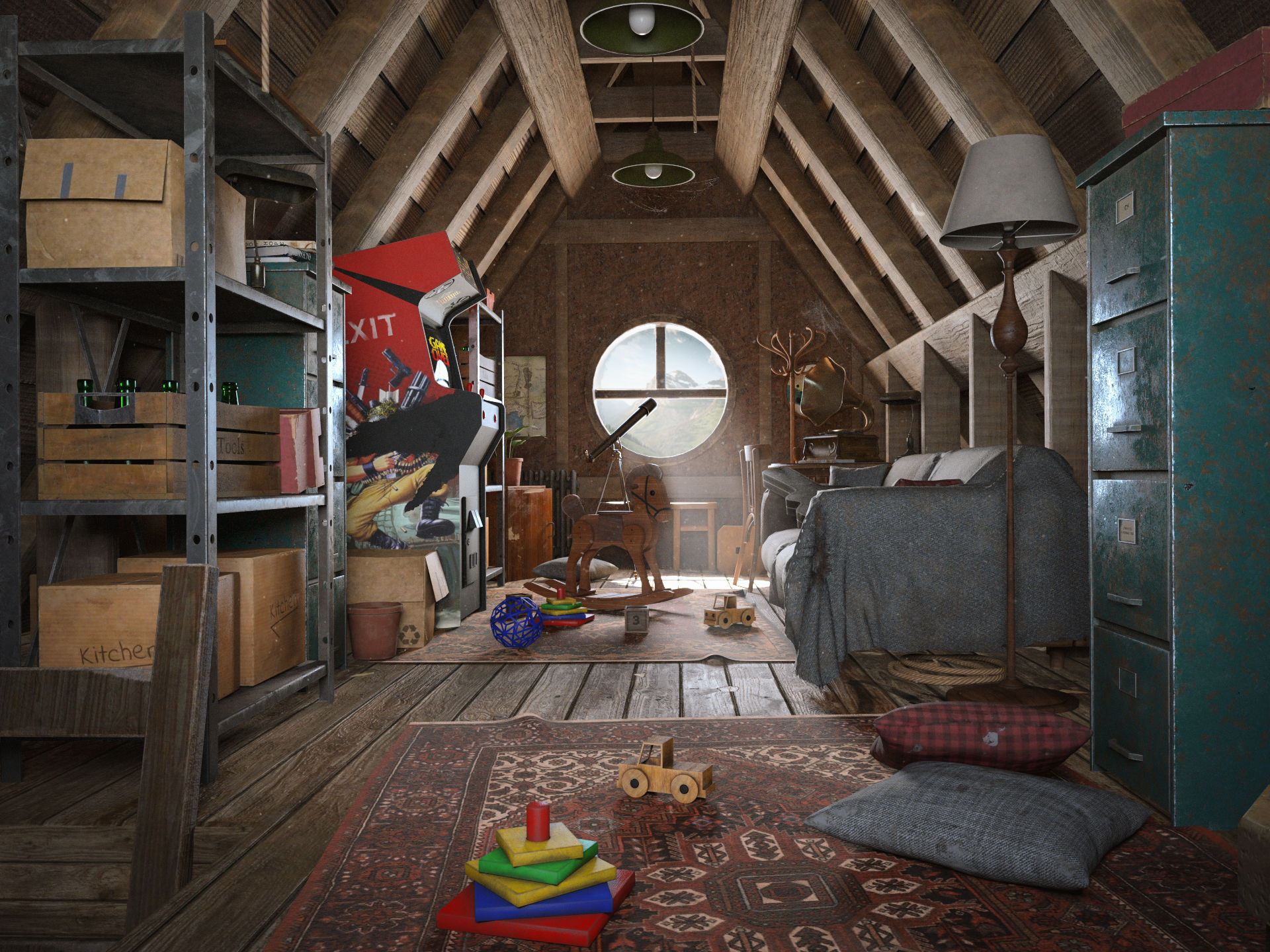 Game In The Attic | Daz 3D