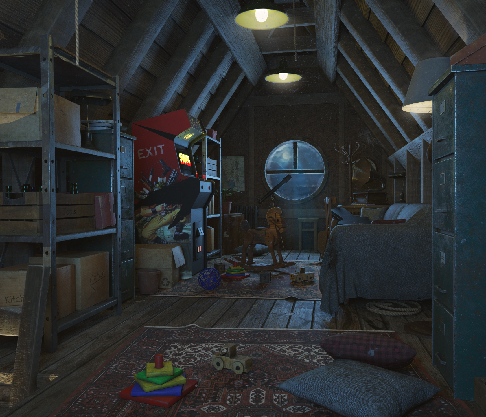 Game In The Attic | Daz 3D