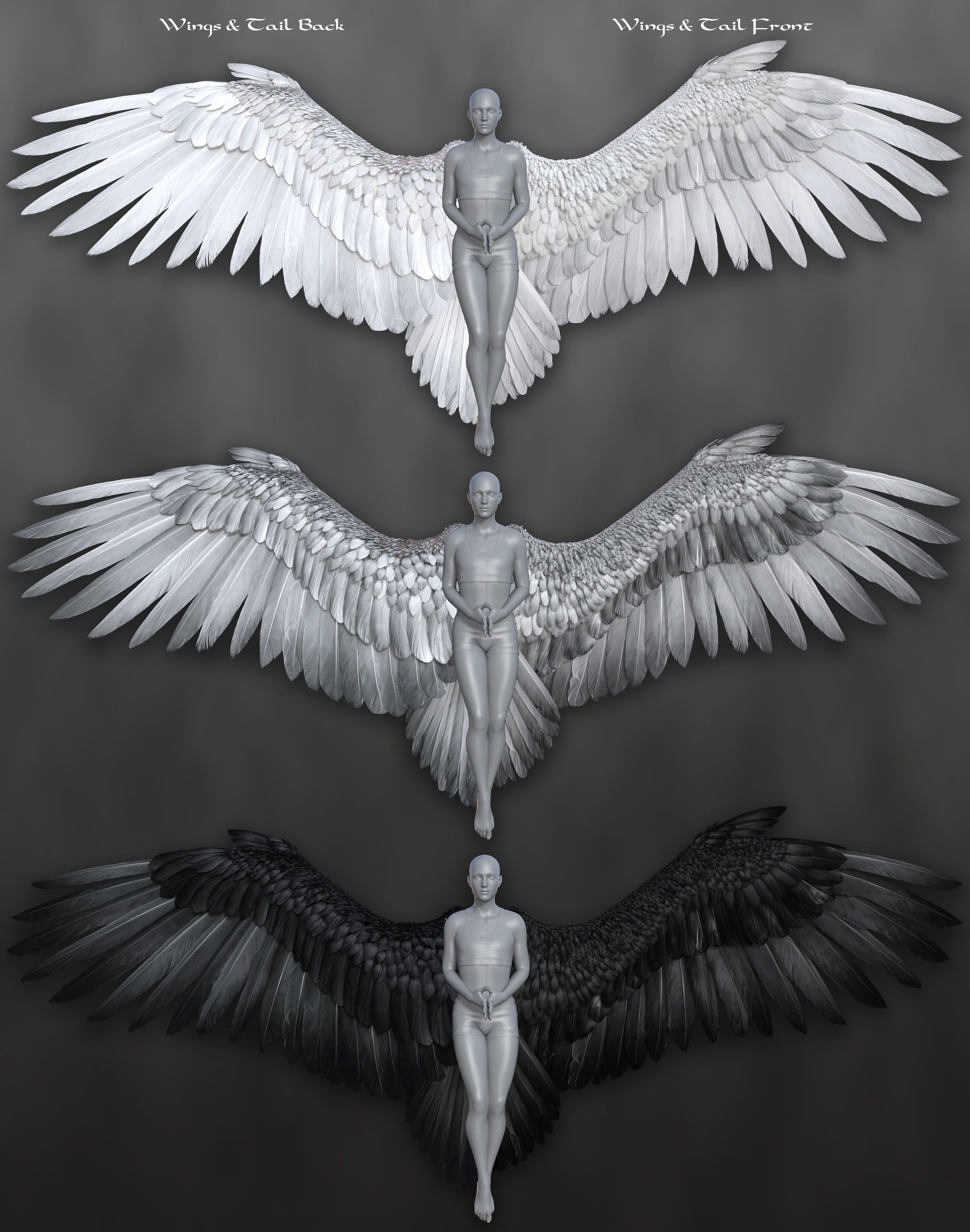 Avija Wings and Tail for Genesis 8 and 8.1 Males | Daz 3D