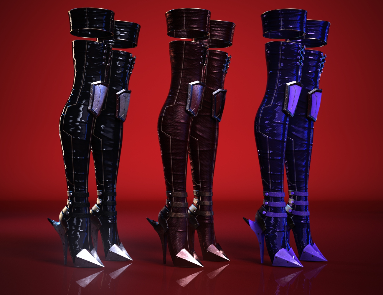 Neko Samurai Boots for Genesis 8 and 8.1 Females | Daz 3D