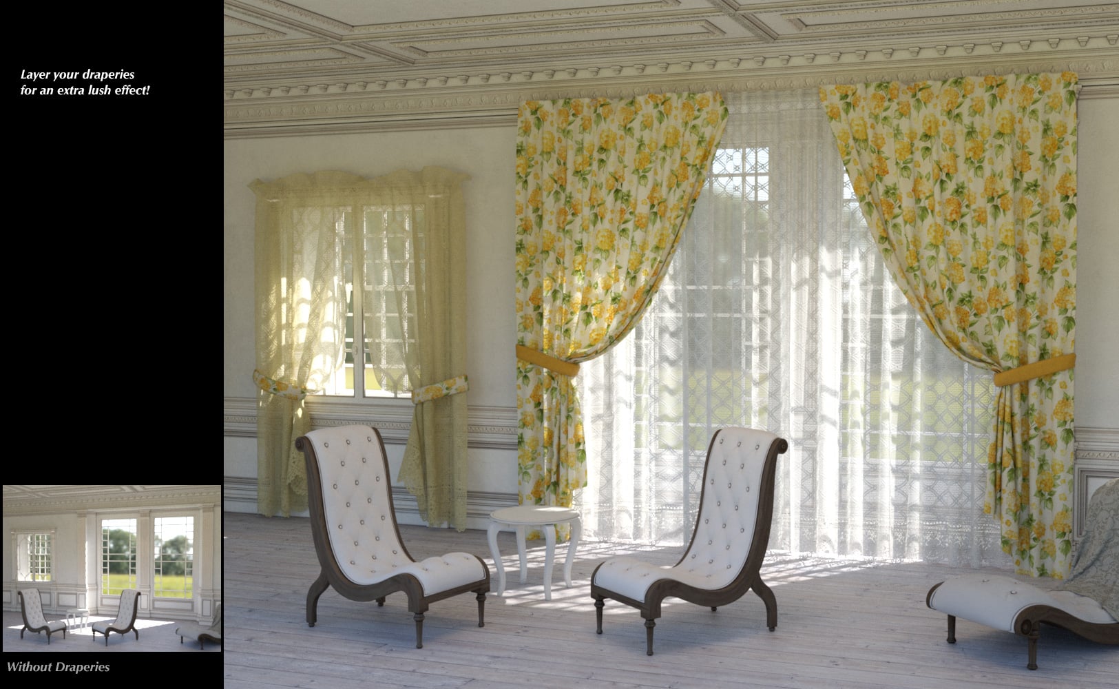 dForce Draperies Megapack | Daz 3D
