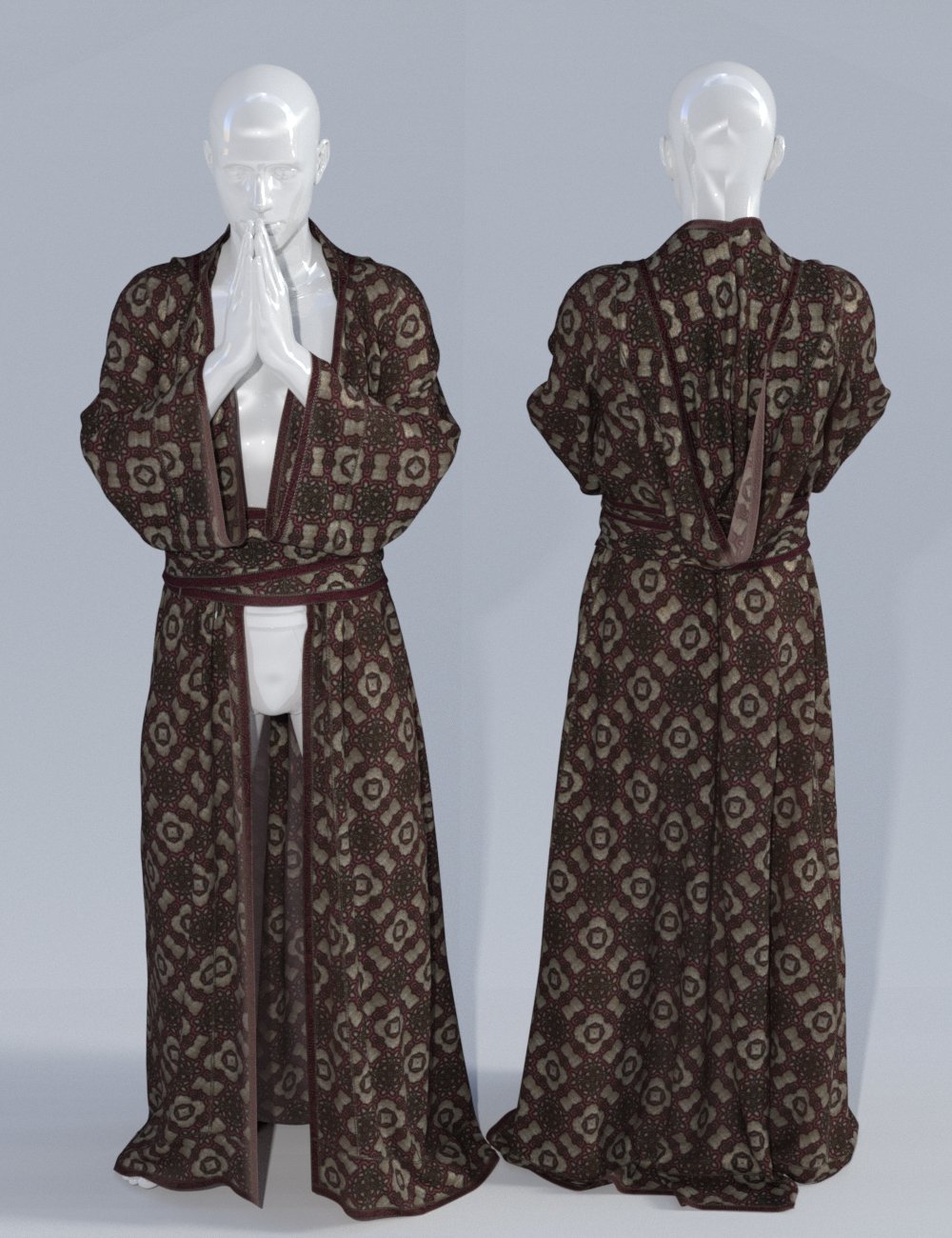 dForce SsR Cult Classic Robe for Genesis 3 and 8 | Daz 3D