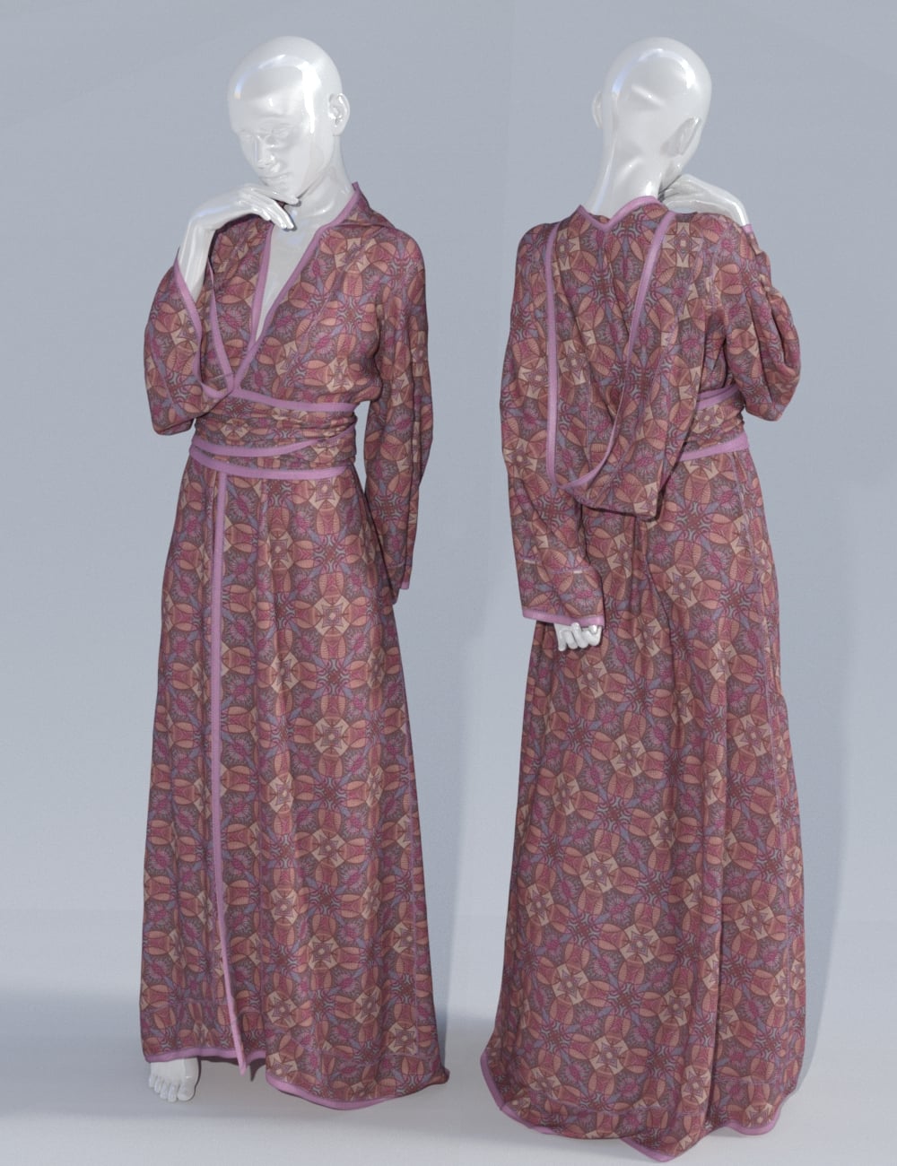 dForce SsR Cult Classic Robe for Genesis 3 and 8 | Daz 3D