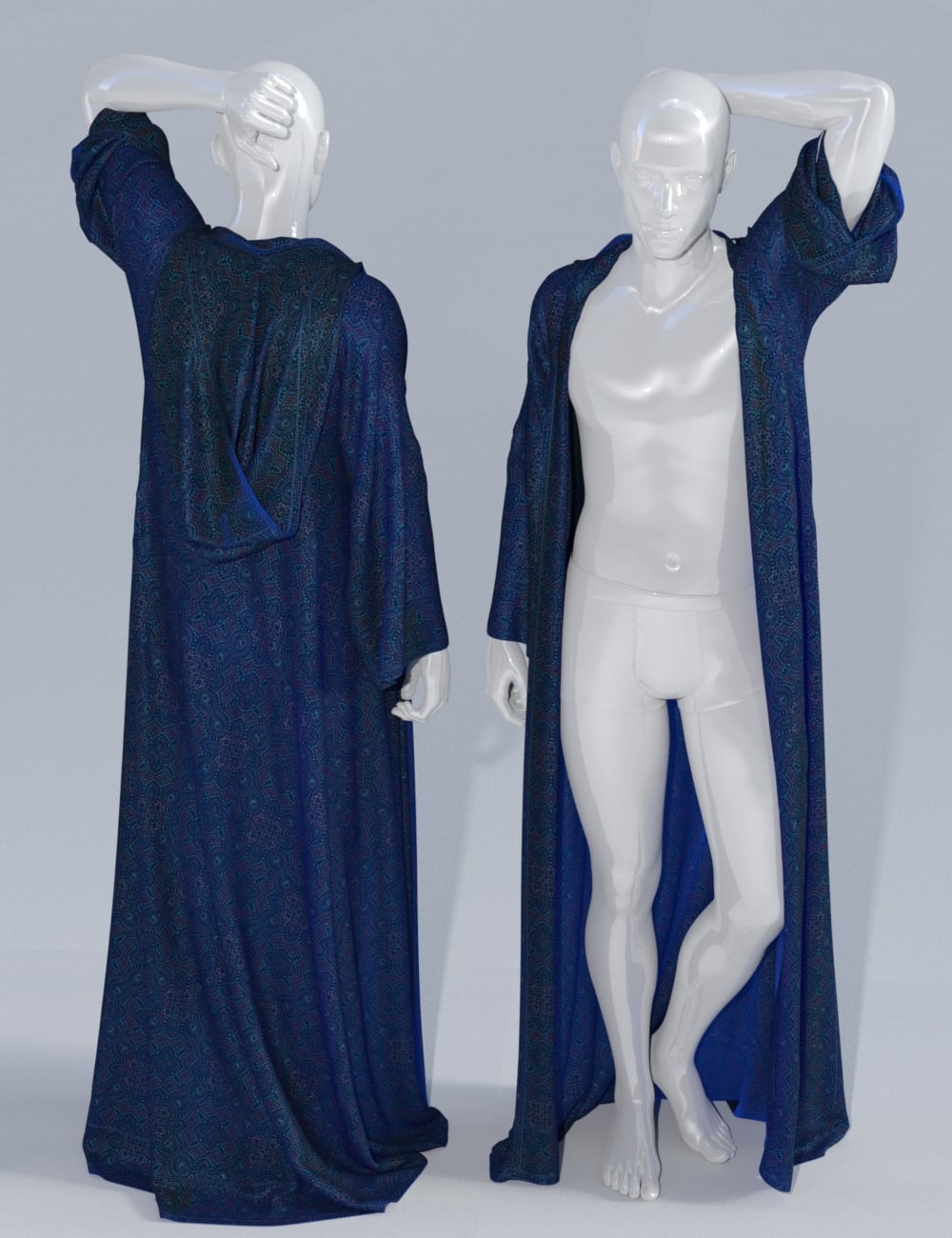 dForce SsR Cult Classic Robe for Genesis 3 and 8 | Daz 3D