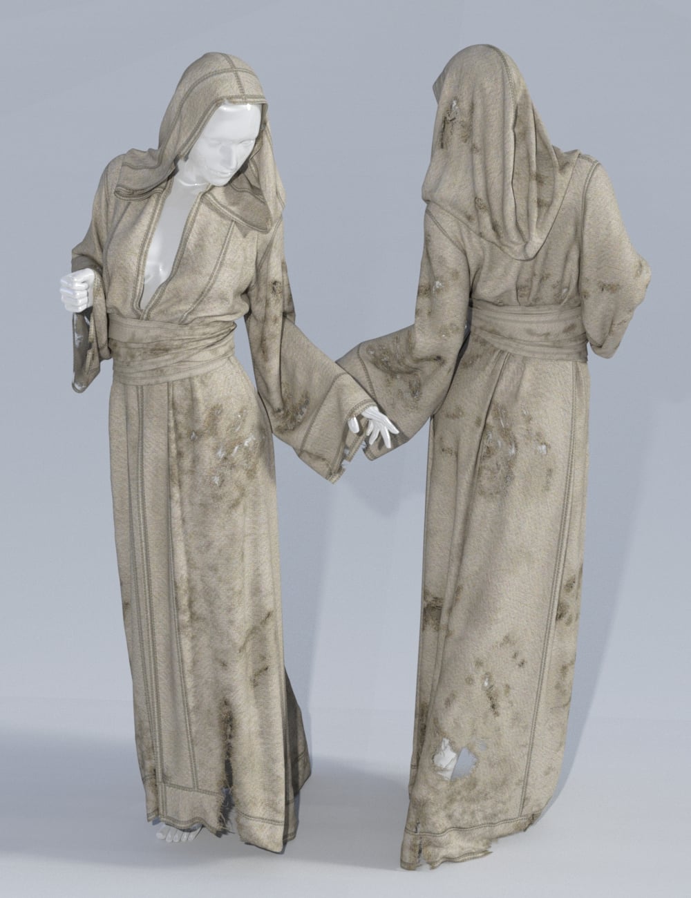 dForce SsR Cult Classic Robe for Genesis 3 and 8 | Daz 3D