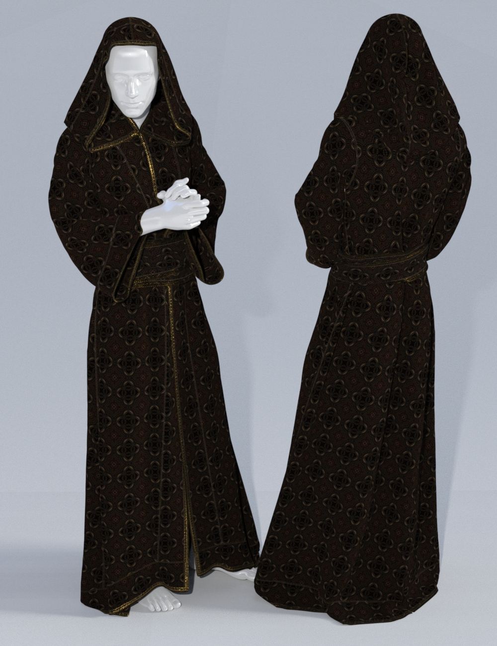 dForce SsR Cult Classic Robe for Genesis 3 and 8 | Daz 3D