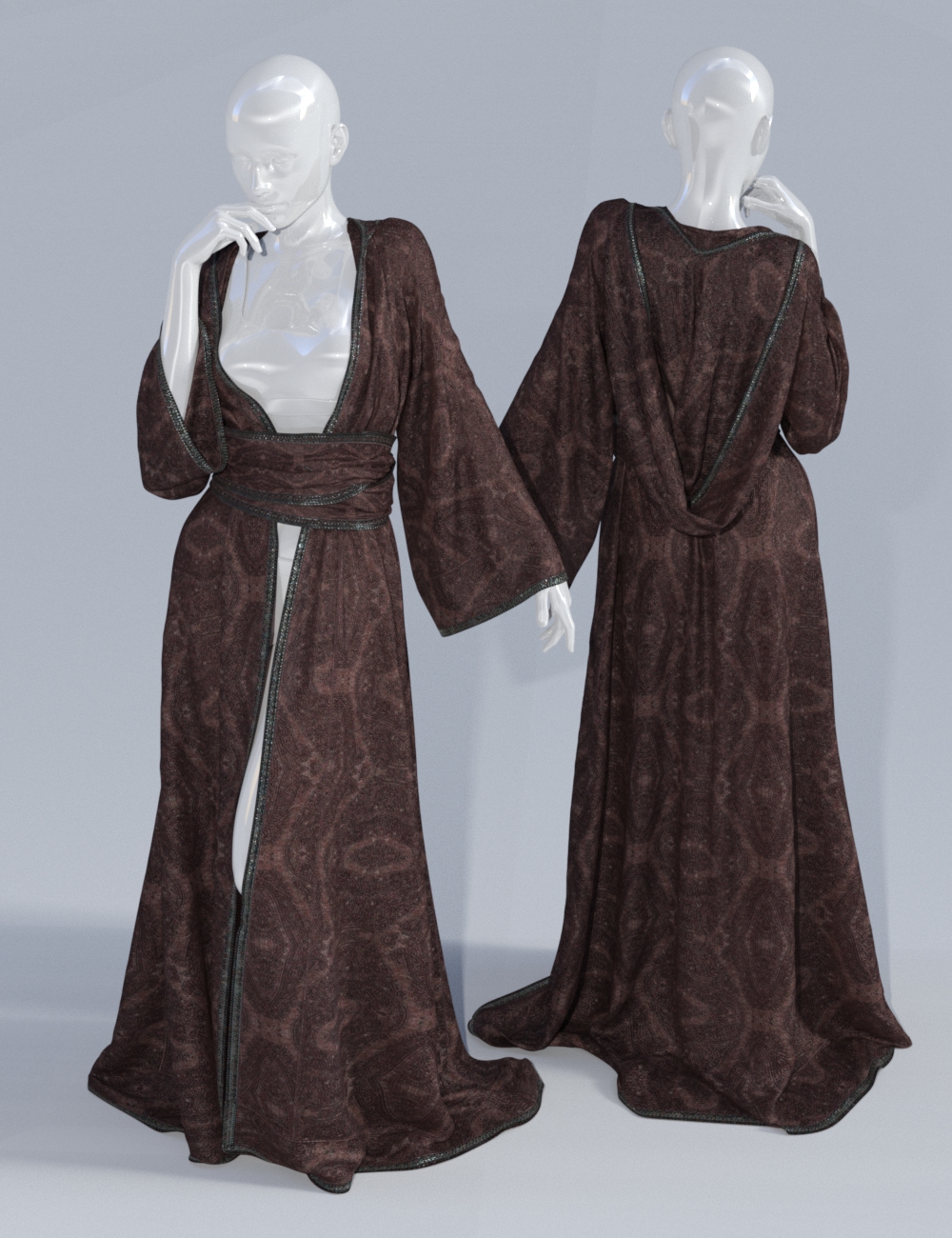 dForce SsR Cult Classic Robe for Genesis 3 and 8 | Daz 3D