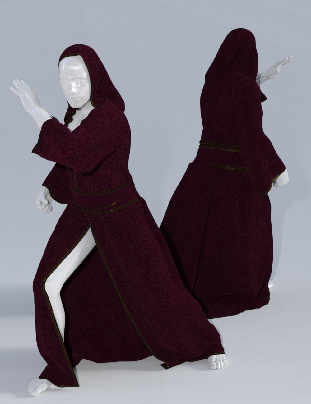 dForce SsR Cult Classic Robe for Genesis 3 and 8 | Daz 3D