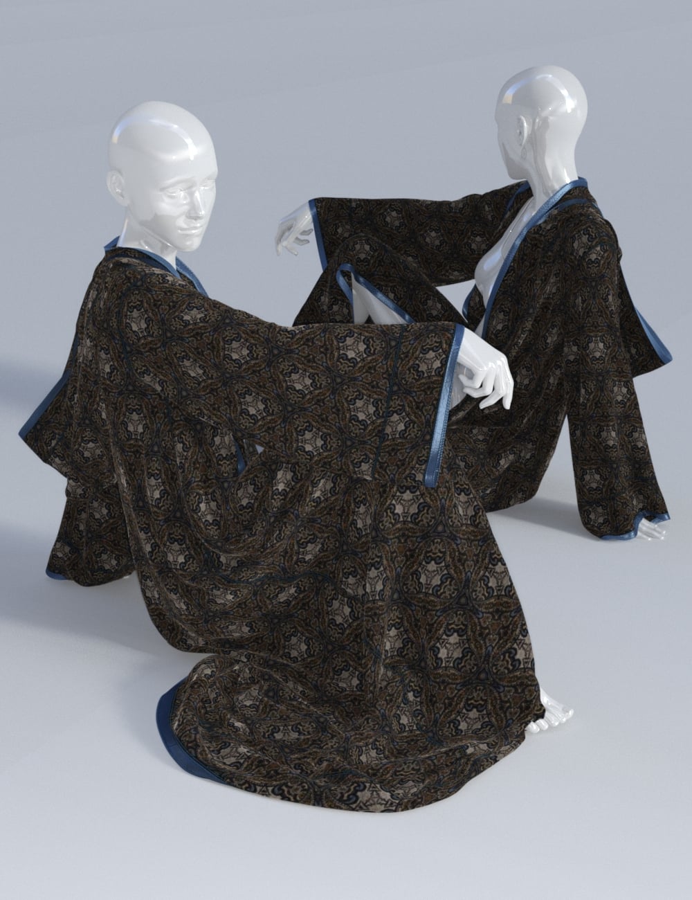 dForce SsR Cult Classic Robe for Genesis 3 and 8 | Daz 3D