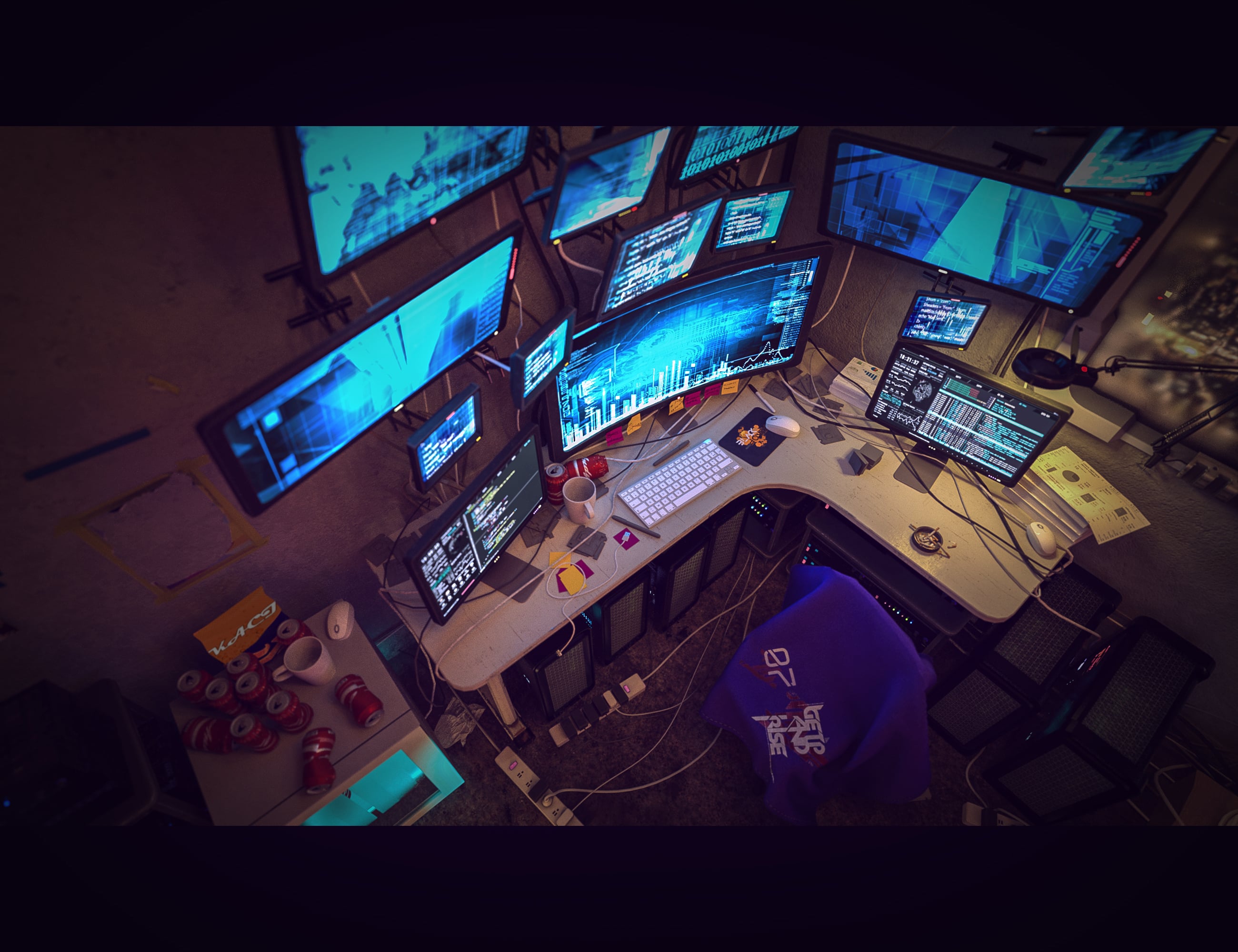 Hacker Hideout Room | Daz 3D