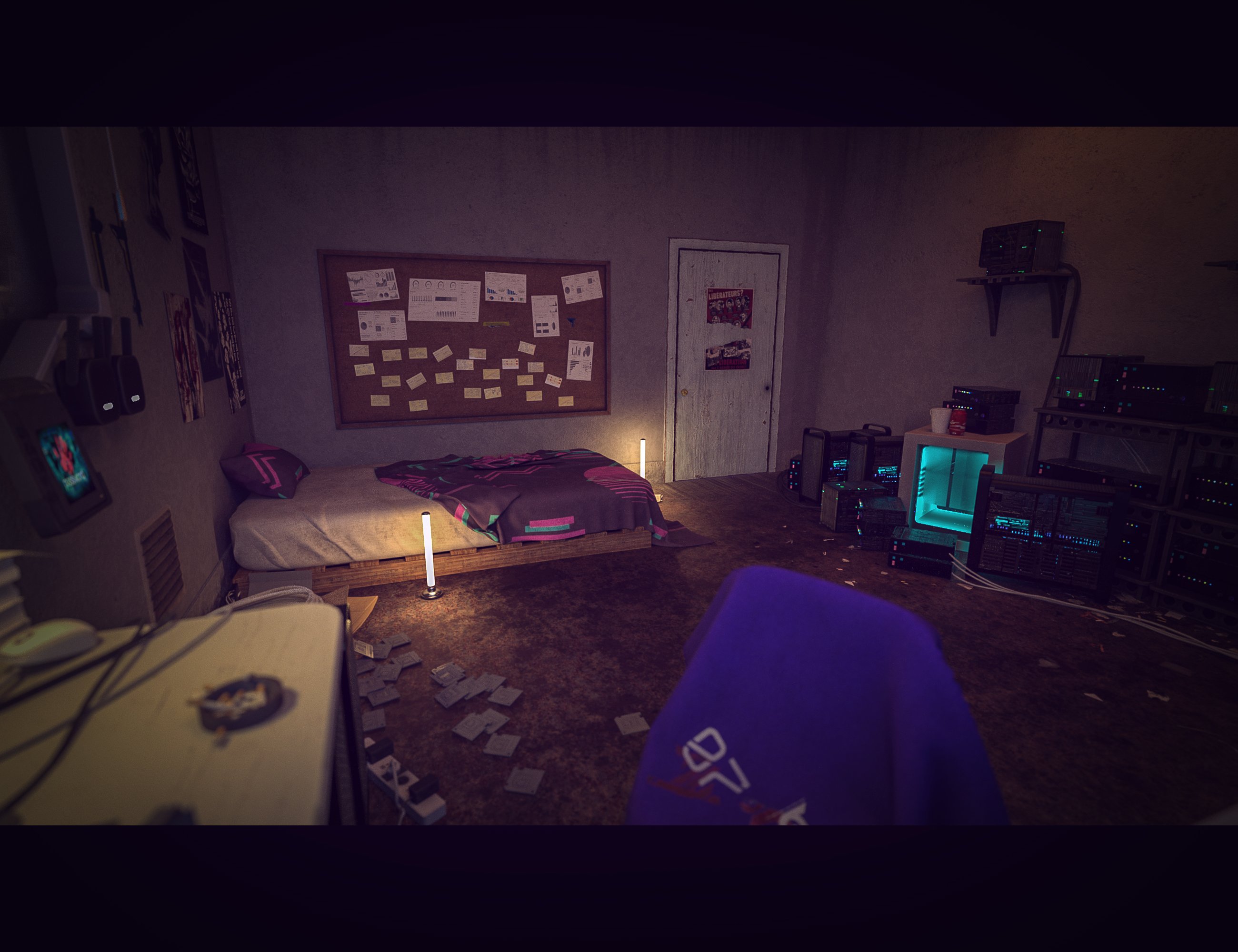 Hacker Hideout Room | Daz 3D