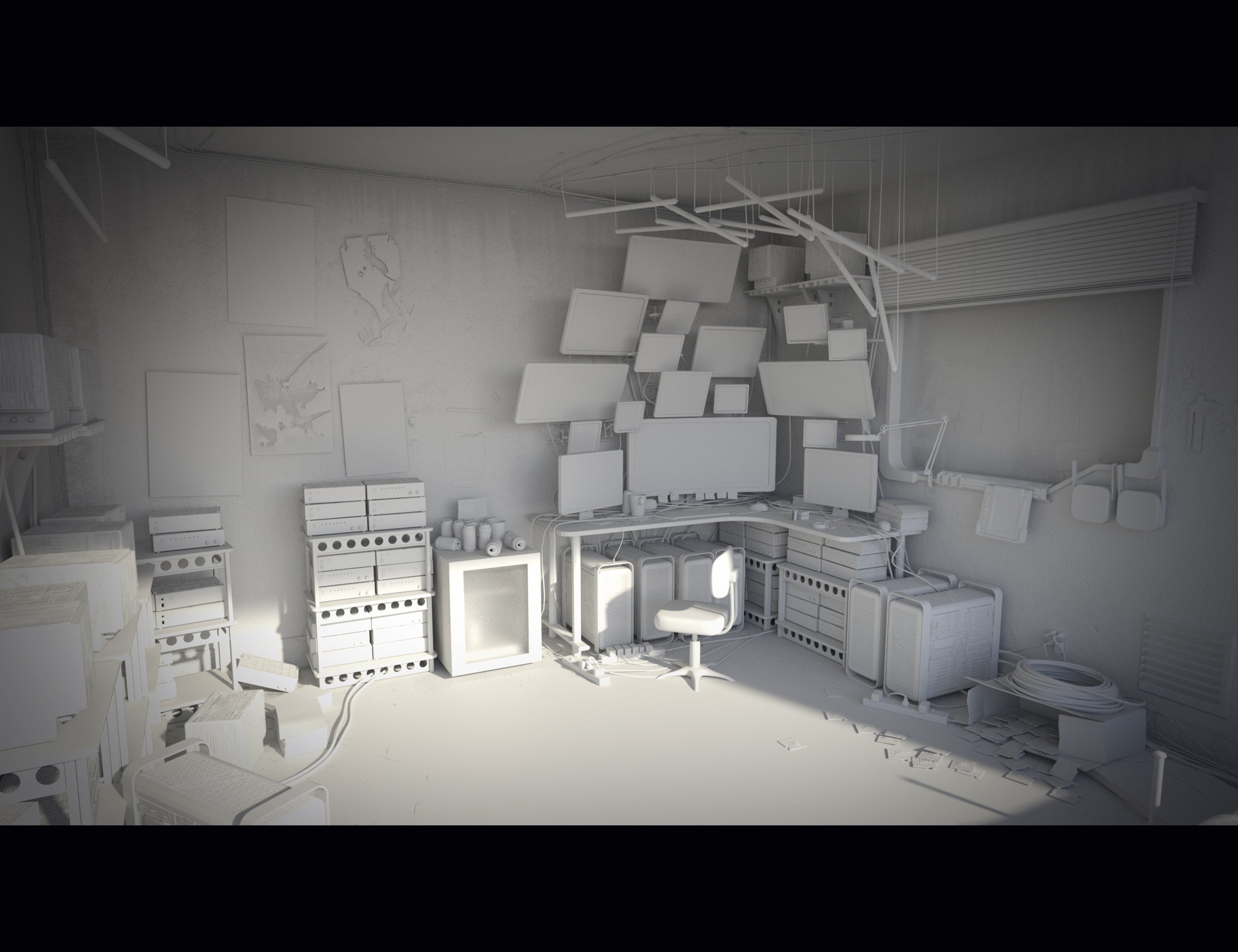 Hacker Hideout Room | Daz 3D