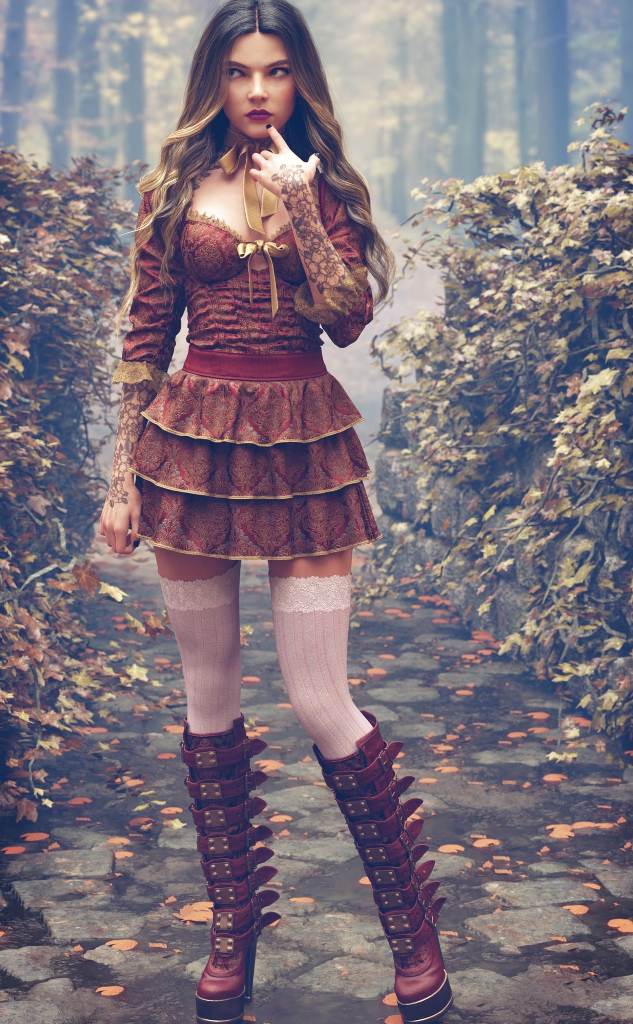 Mina Sweet Chaoz Bundle by Mousso and Linday | Daz 3D