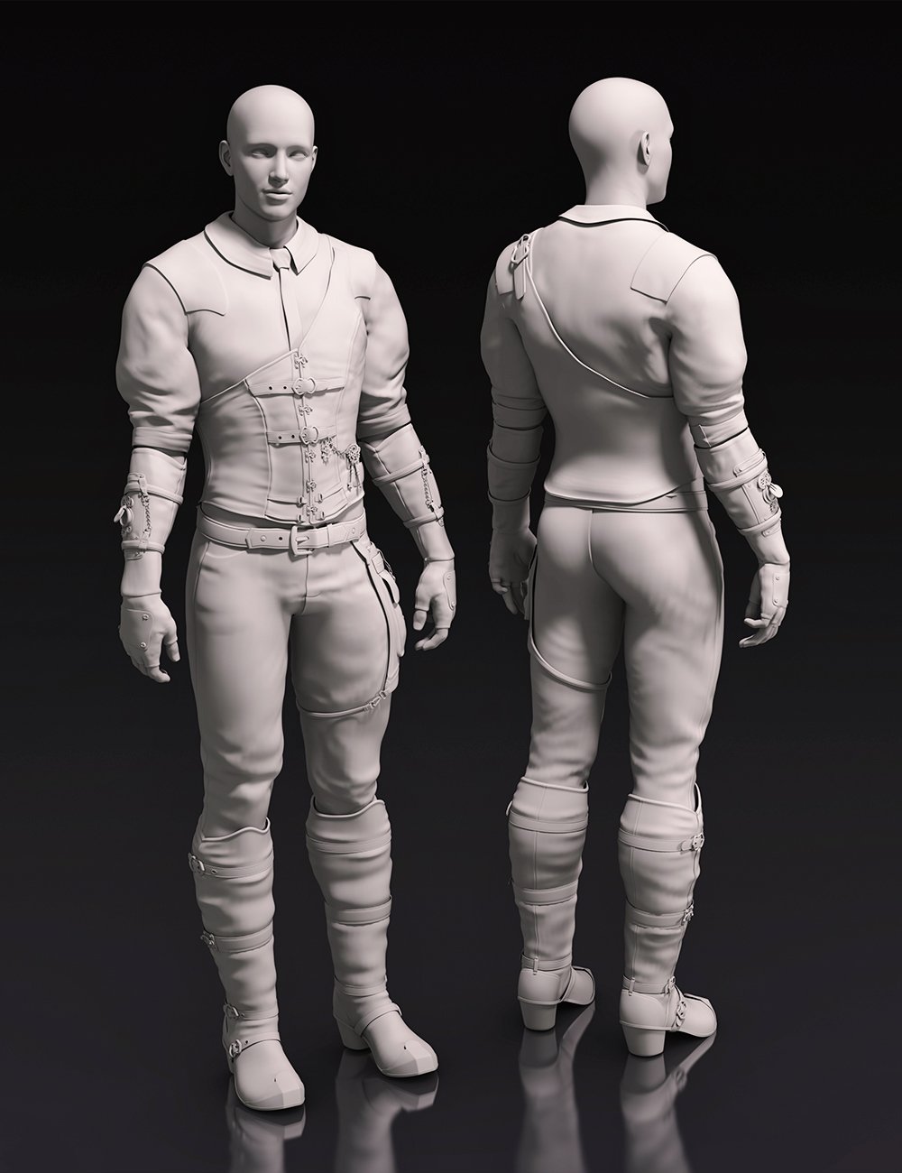 Halcyon Fragment Outfit for Genesis 8 and 8.1 Males | Daz 3D