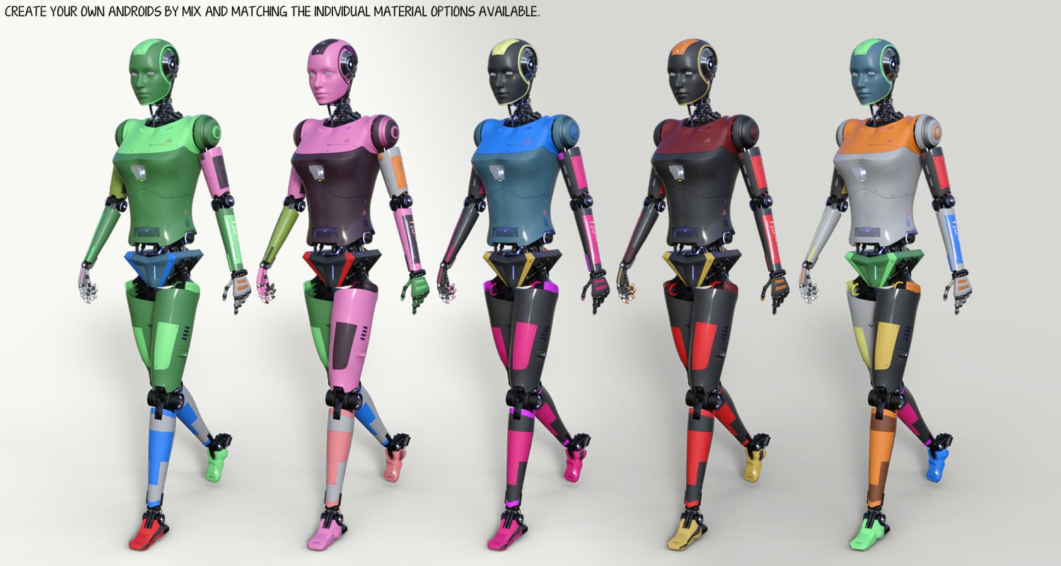 Uniforms for the Female Life 2.0 Android | Daz 3D