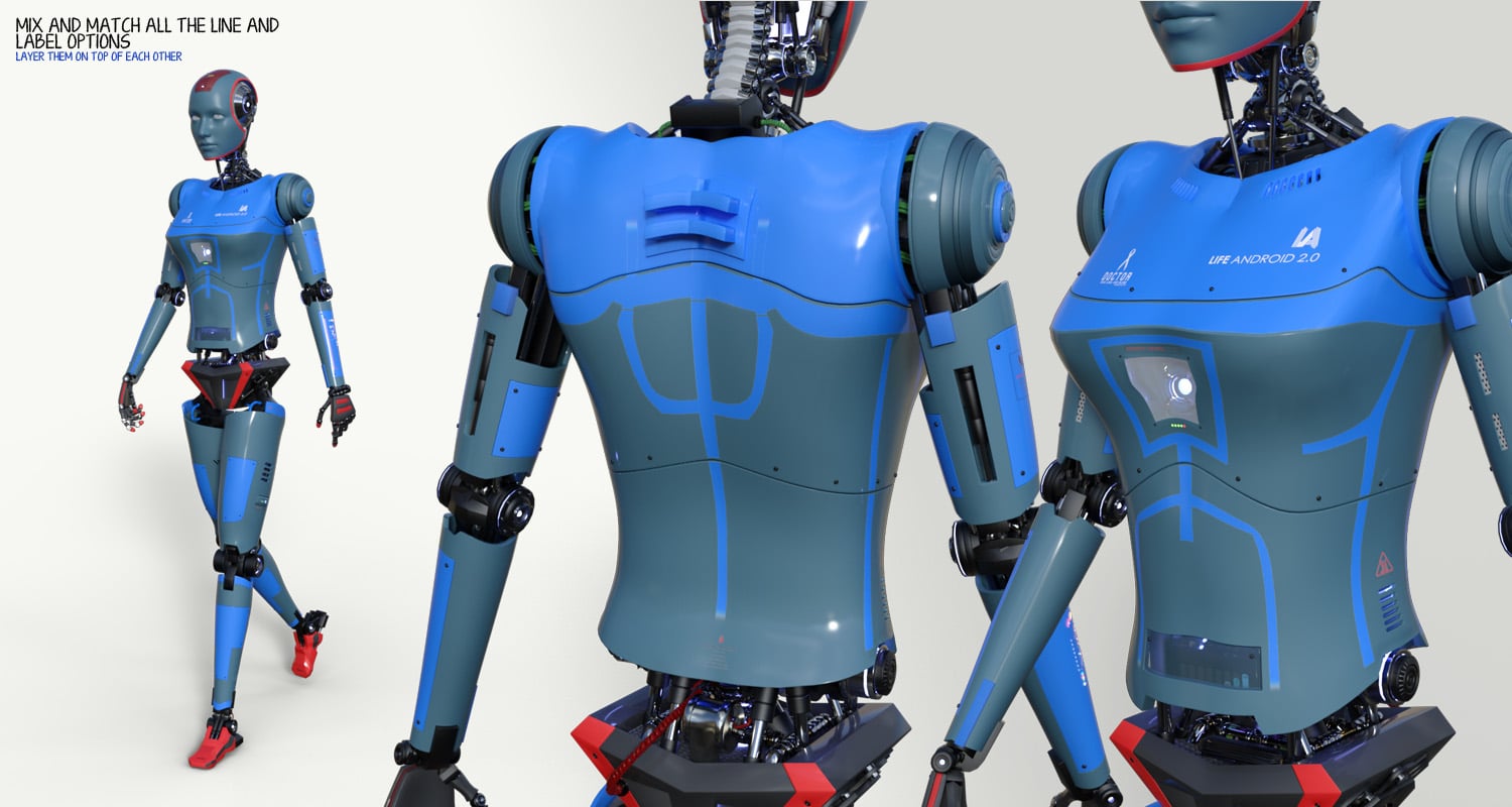 Uniforms for the Female Life 2.0 Android | Daz 3D