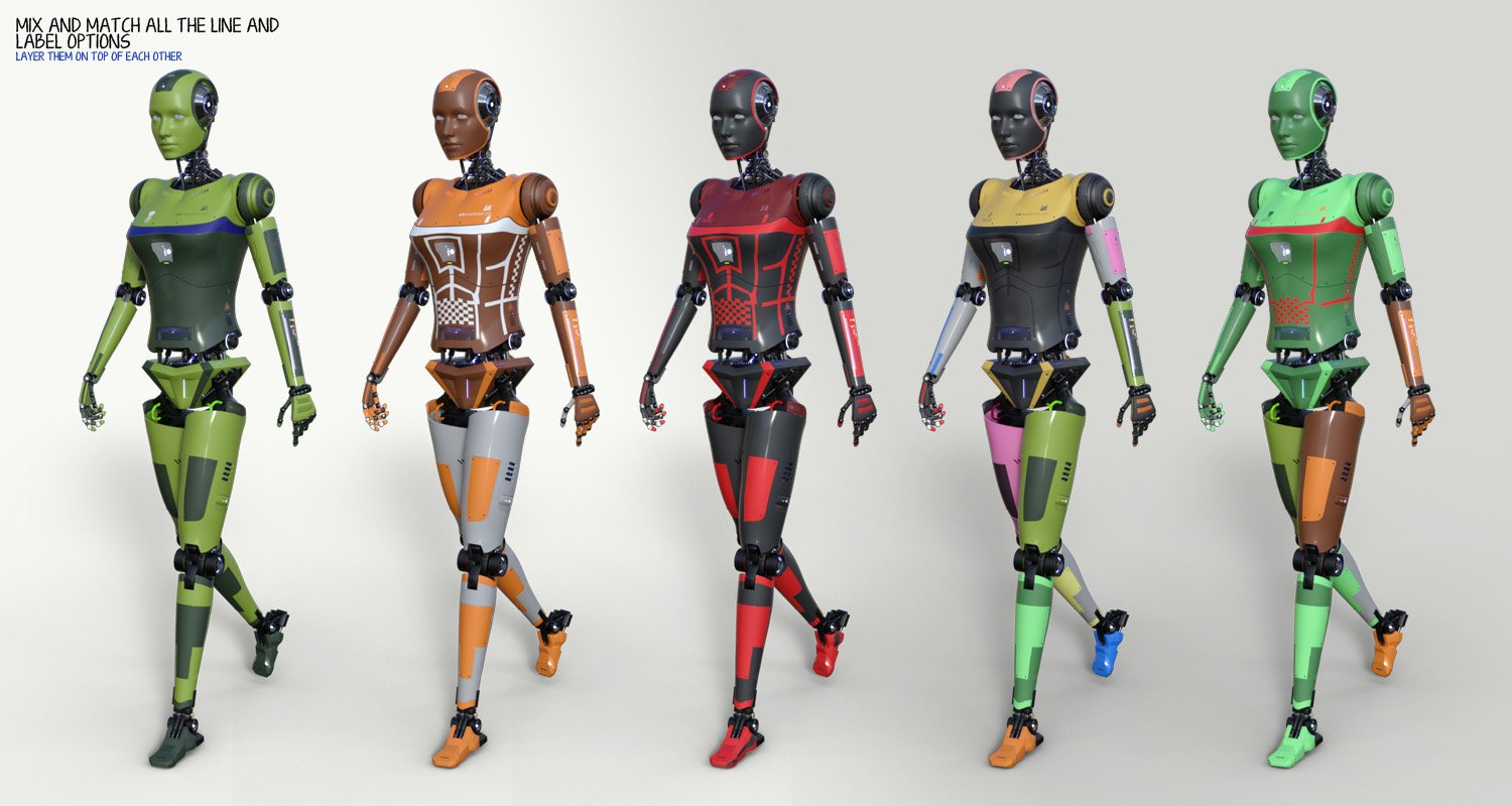 Uniforms for the Female Life 2.0 Android | Daz 3D