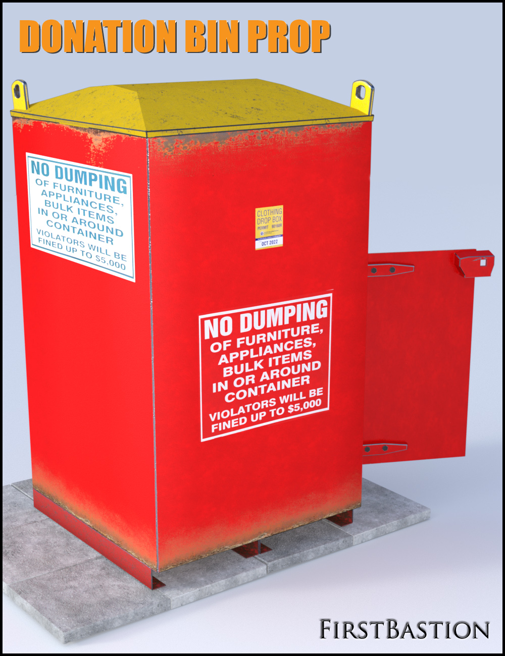 1stB Donation Bin Prop | Daz 3D