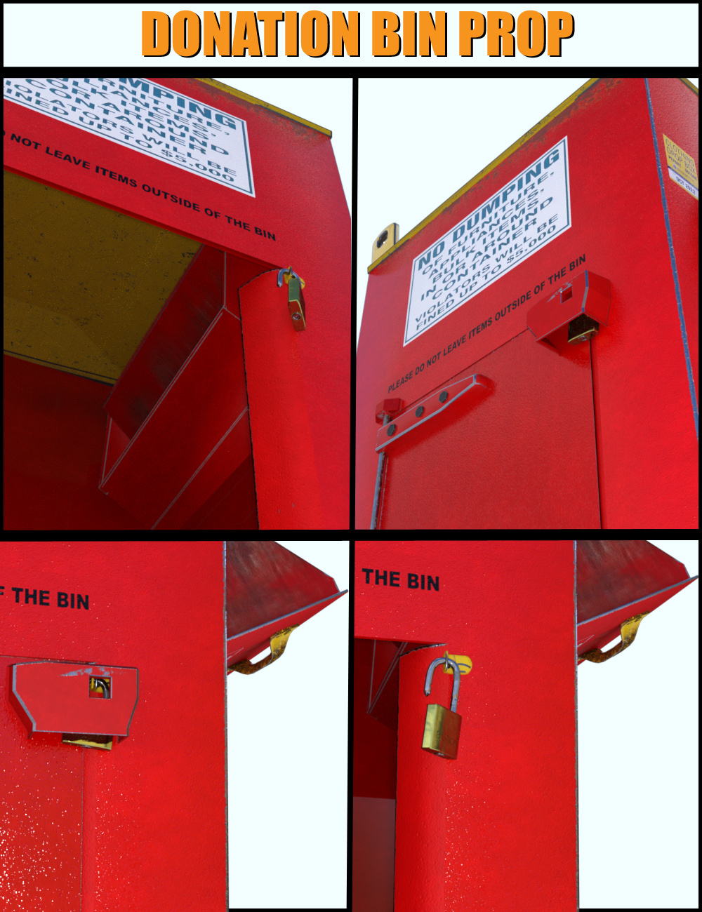 1stB Donation Bin Prop | Daz 3D