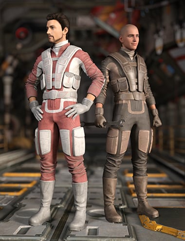 Sci-Fi Mechanic Outfit for Genesis 8.1 Males | Daz 3D