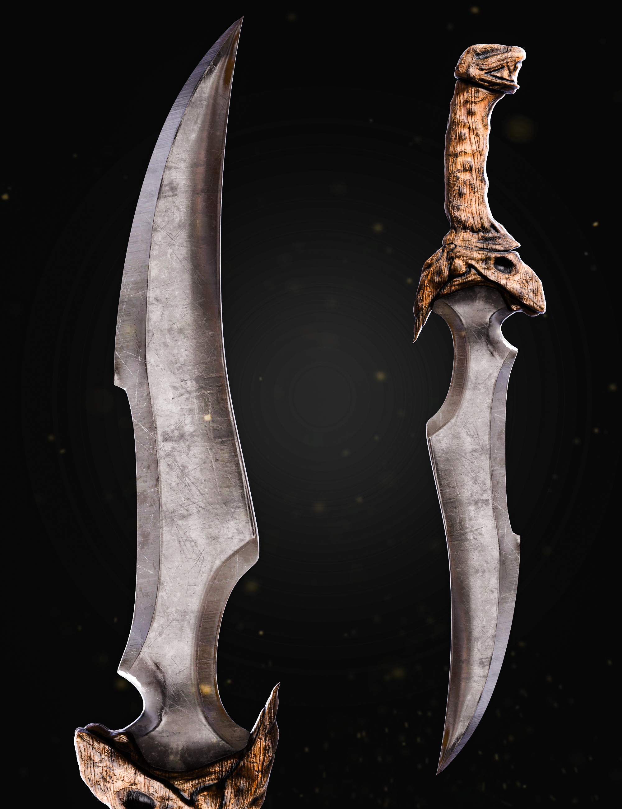 BW Dual Dagger Props and Poses for Genesis 8 and 8.1 | Daz 3D