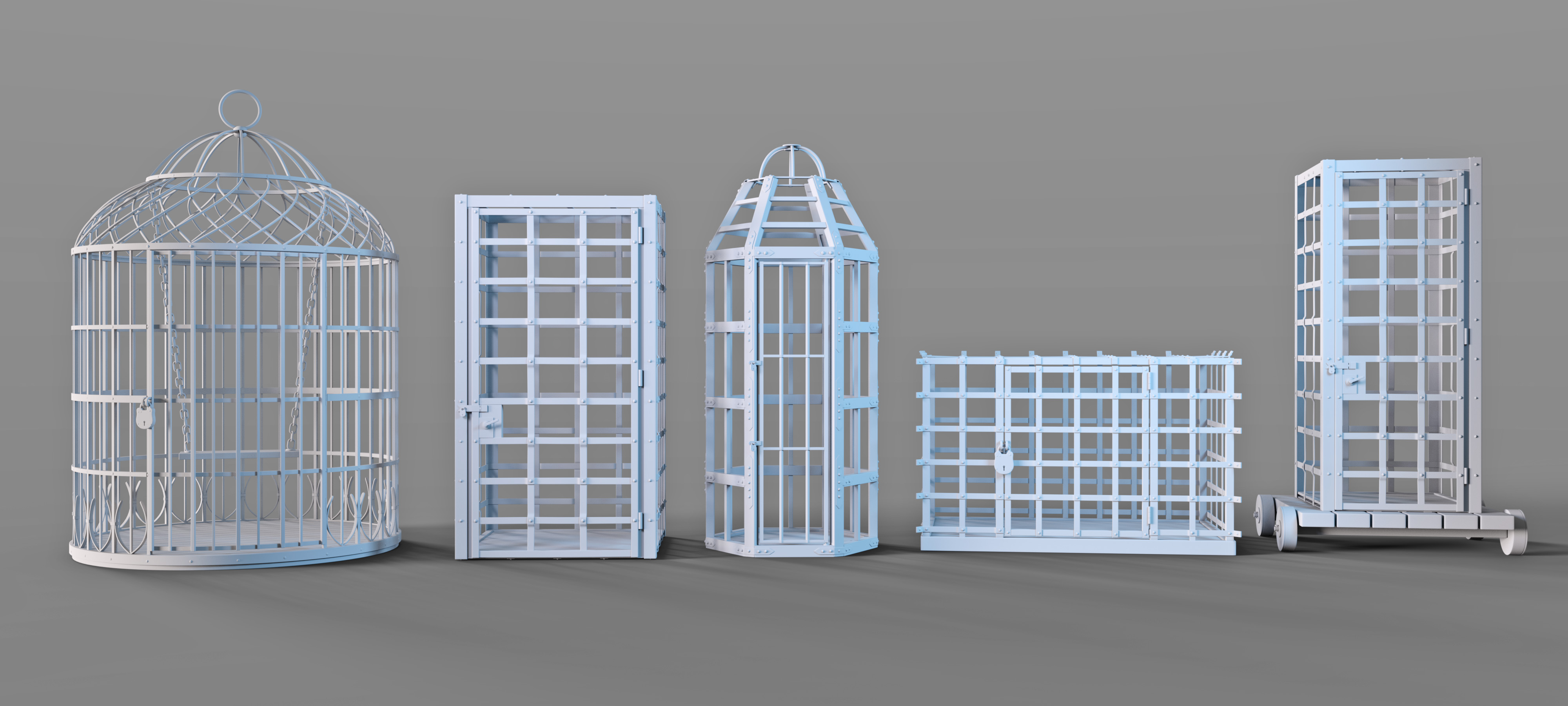 Z Caged - Cage Props and Poses for Genesis 8 and 8.1 | Daz 3D