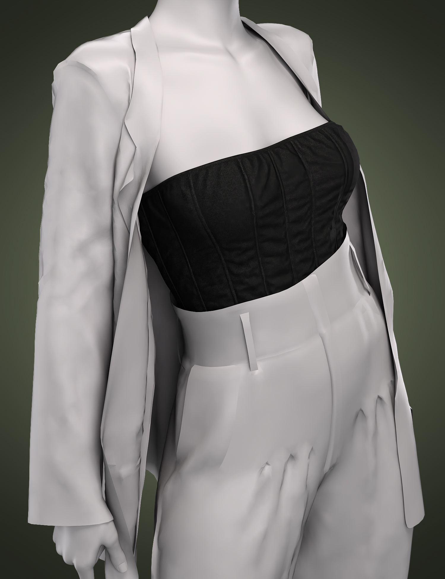 AMDU Outfit dForce Top for Genesis 8 and 8.1 Females | Daz 3D