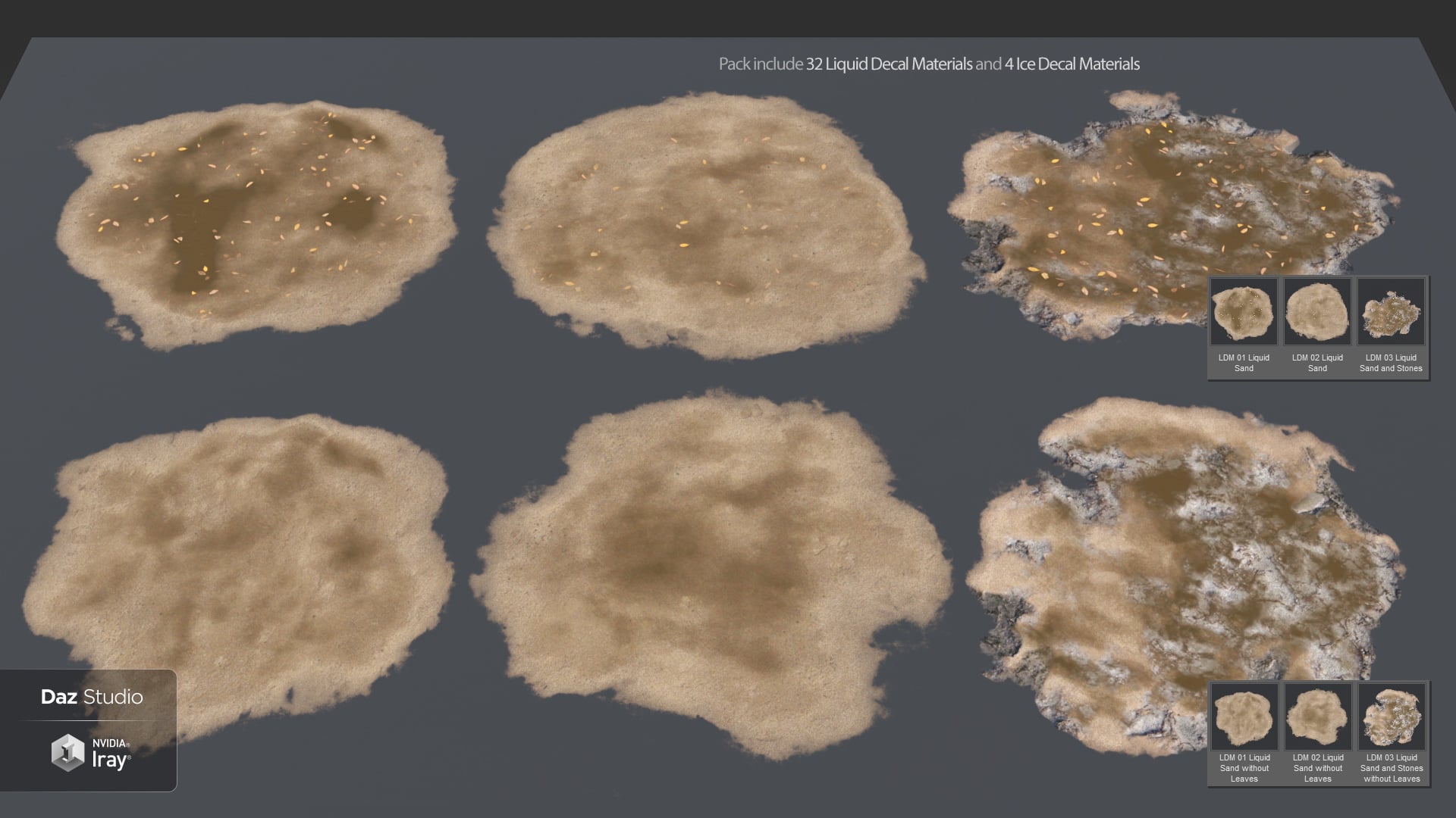 Liquid Decal Materials | Daz 3D