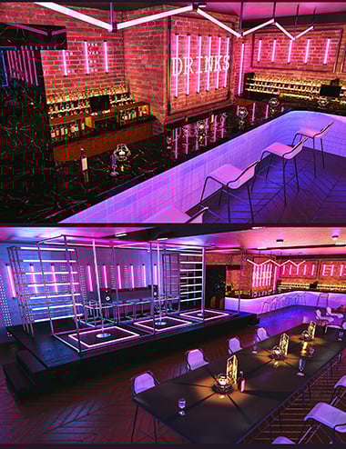 The Neon Bar | Daz 3D