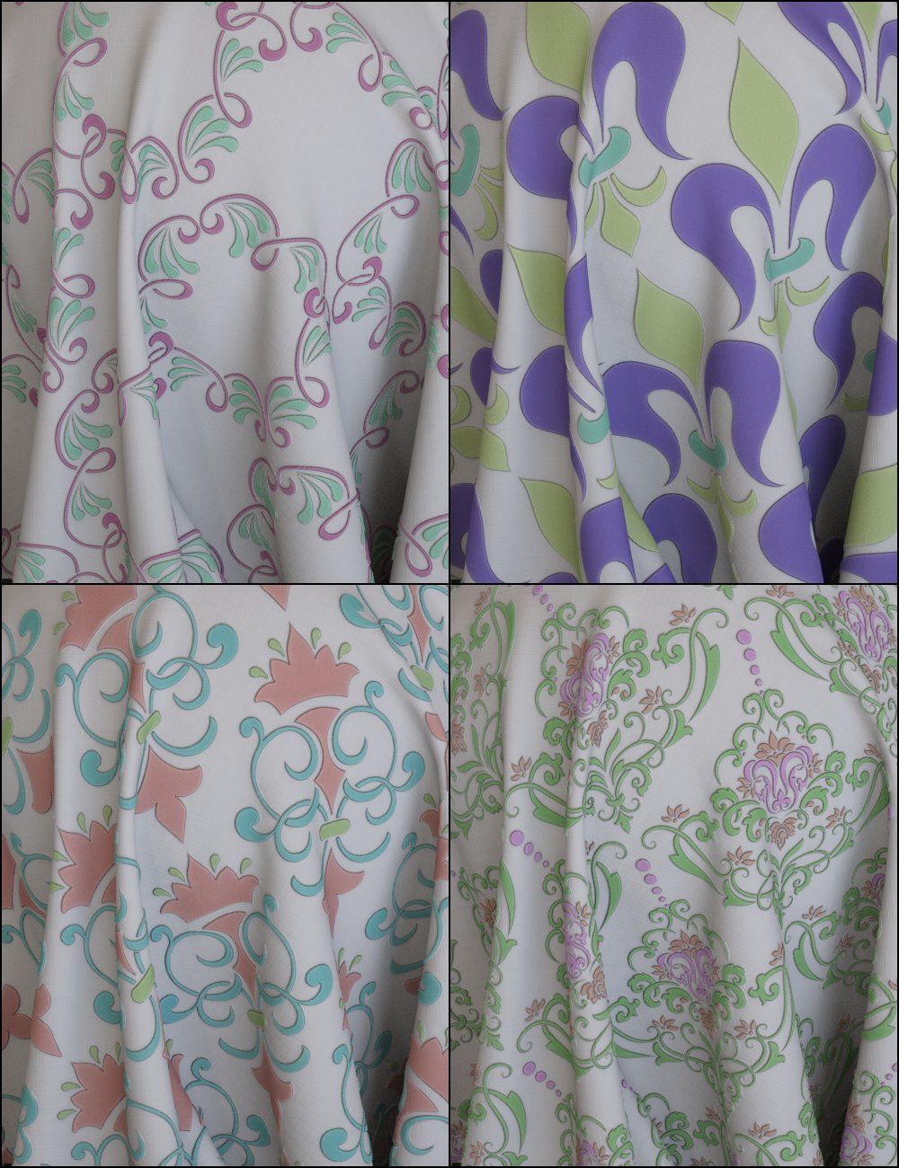 MMX Elegant Fabric Patterns 3 | Daz 3D