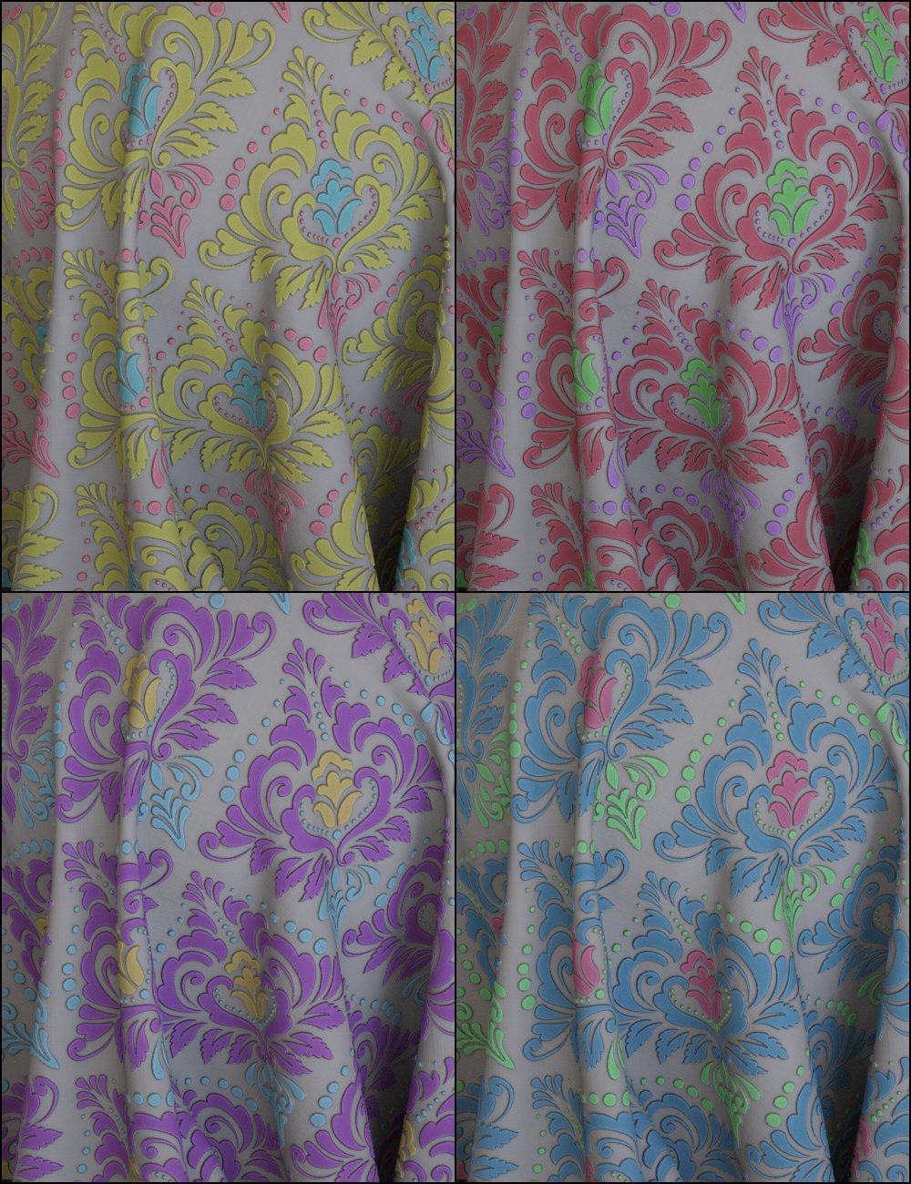 MMX Elegant Fabric Patterns 3 | Daz 3D