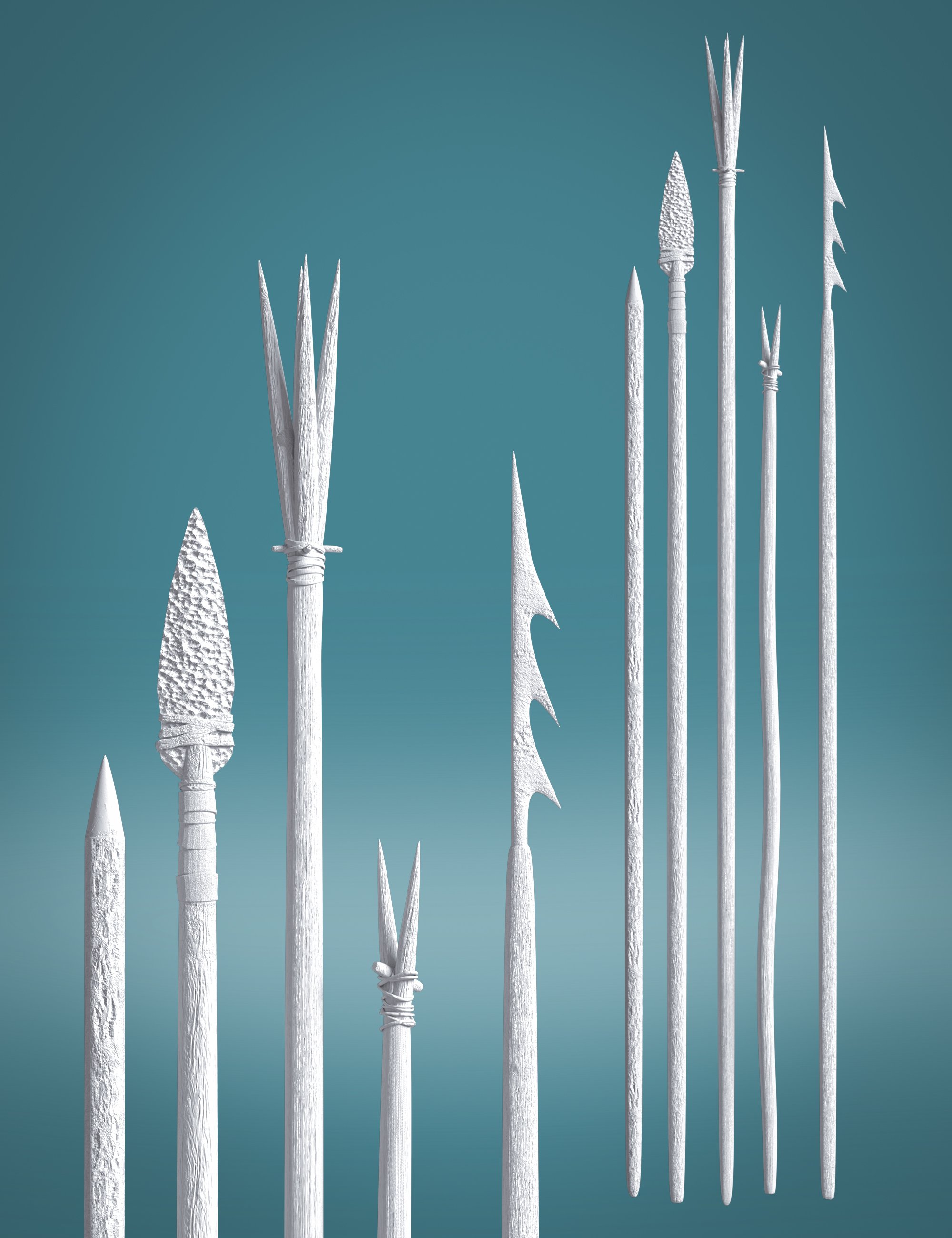 BW Primitive Weapons Set 03 for Genesis 8 and 8.1 | Daz 3D