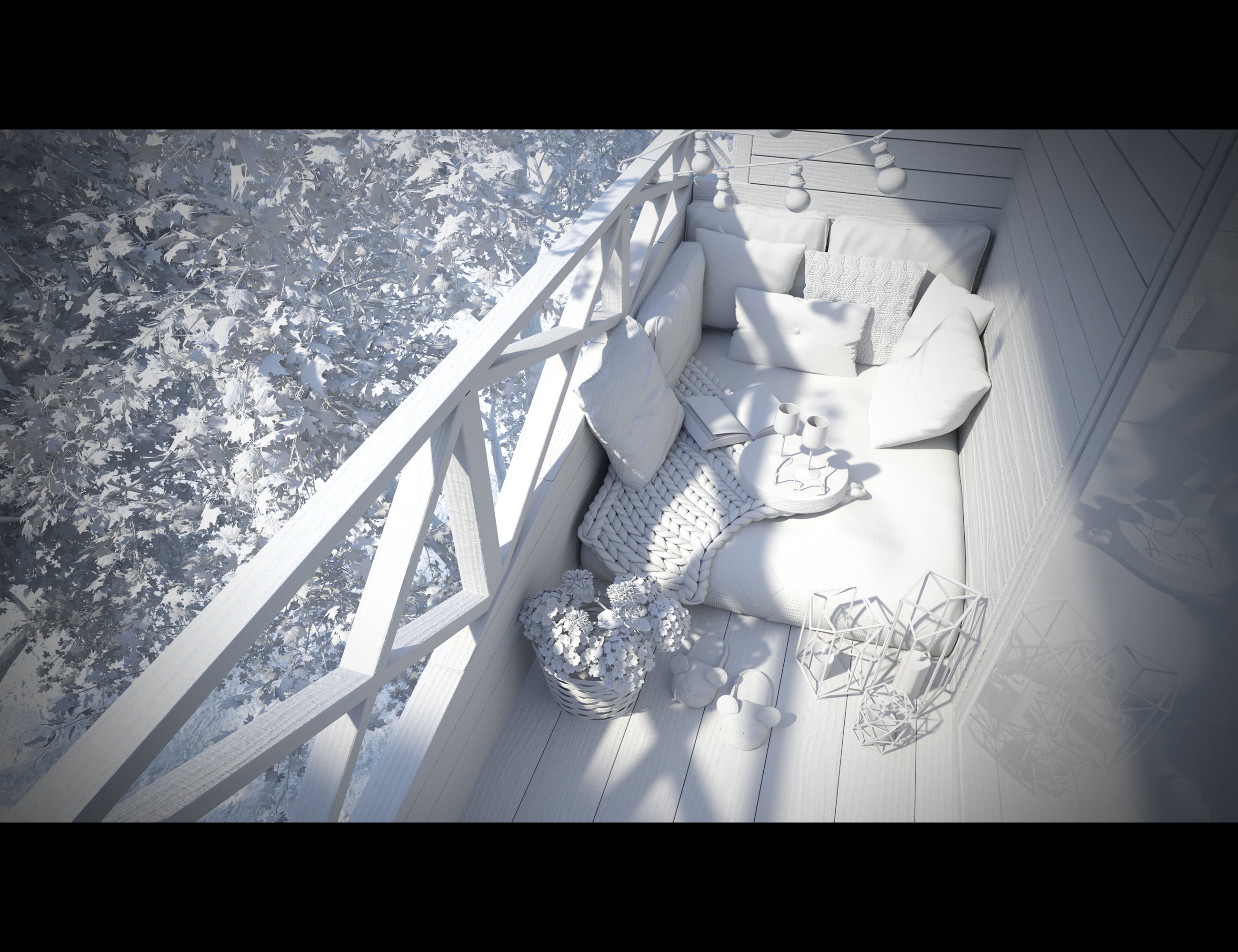 Small Cozy Balcony | Daz 3D