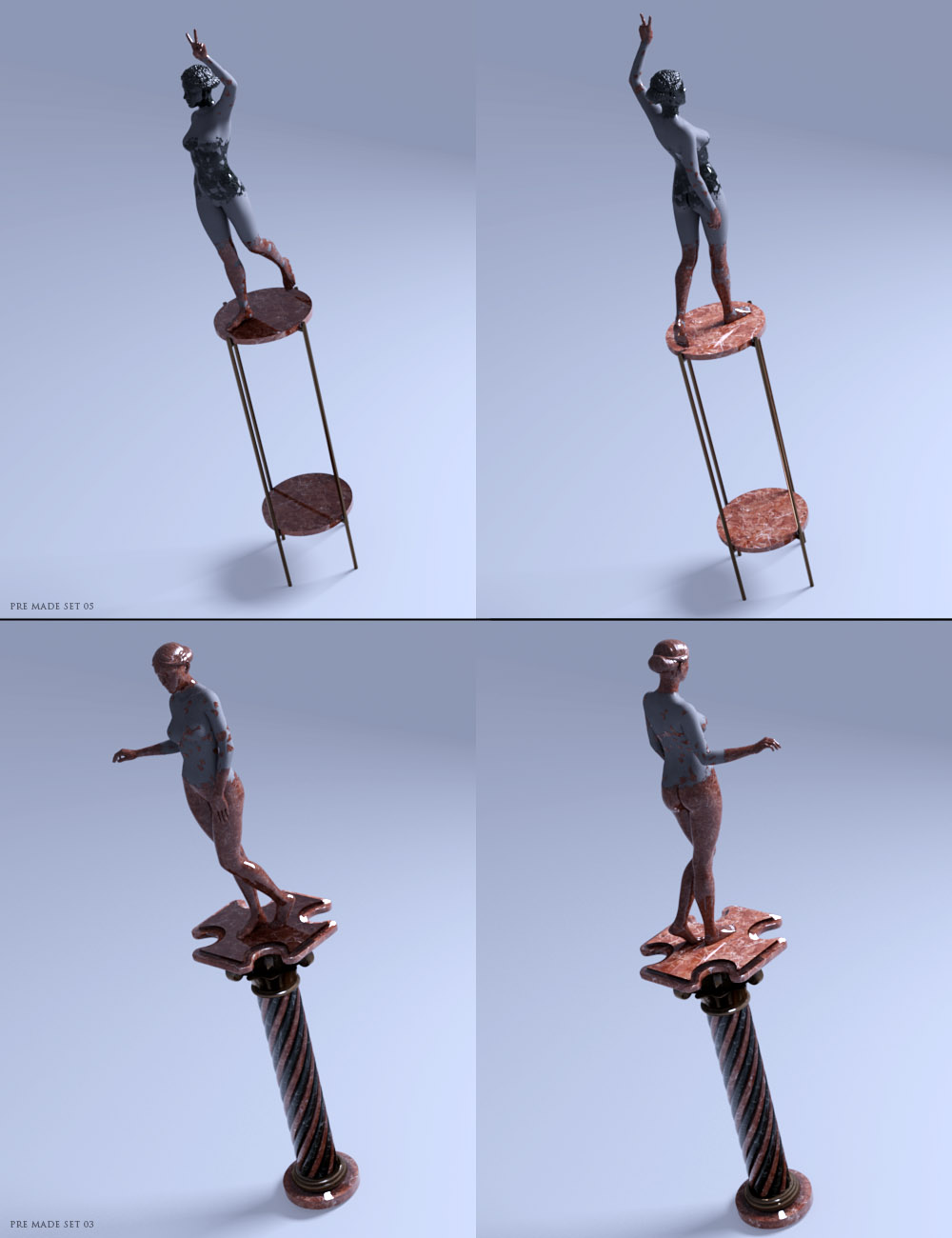 Effigy Statue Builder Presets | Daz 3D