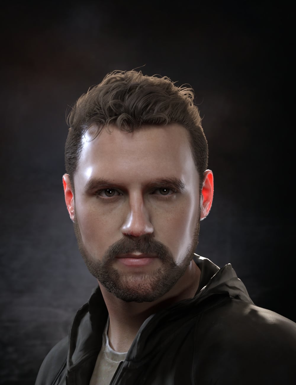Zenty Cool Hairstyle and Scruffy Beard for Genesis 8 and 8.1 Males | Daz 3D