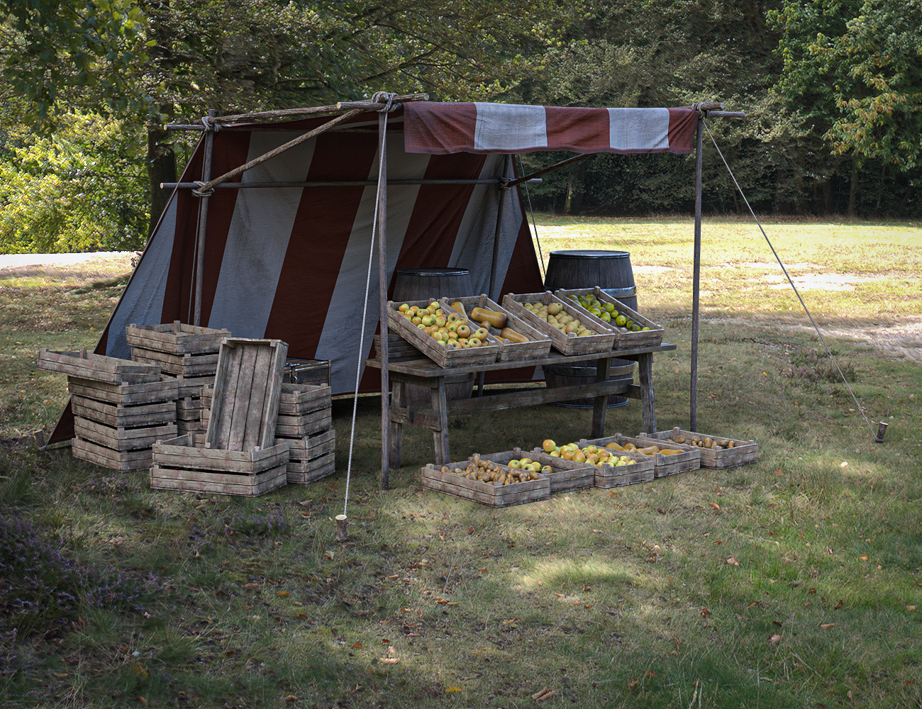 Medieval Market Stall 01 | Daz 3D