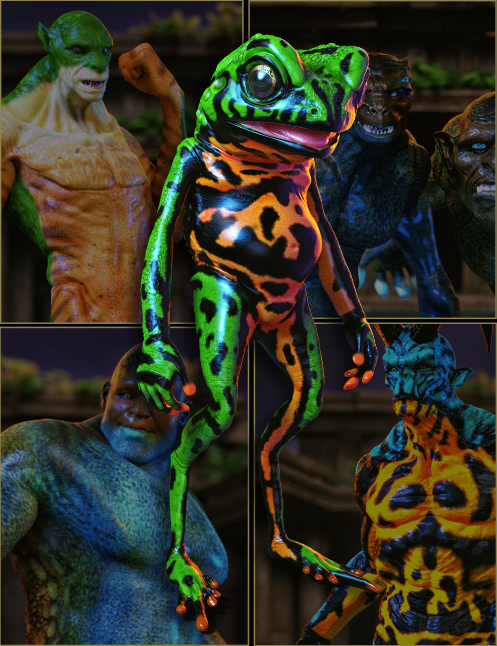 Alternate Textures for Storybook Frog and Genesis 8.1 Male | Daz 3D