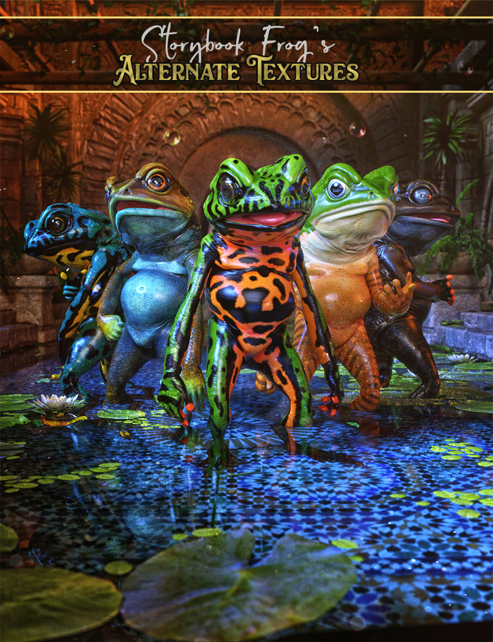 Alternate Textures for Storybook Frog and Genesis 8.1 Male | Daz 3D