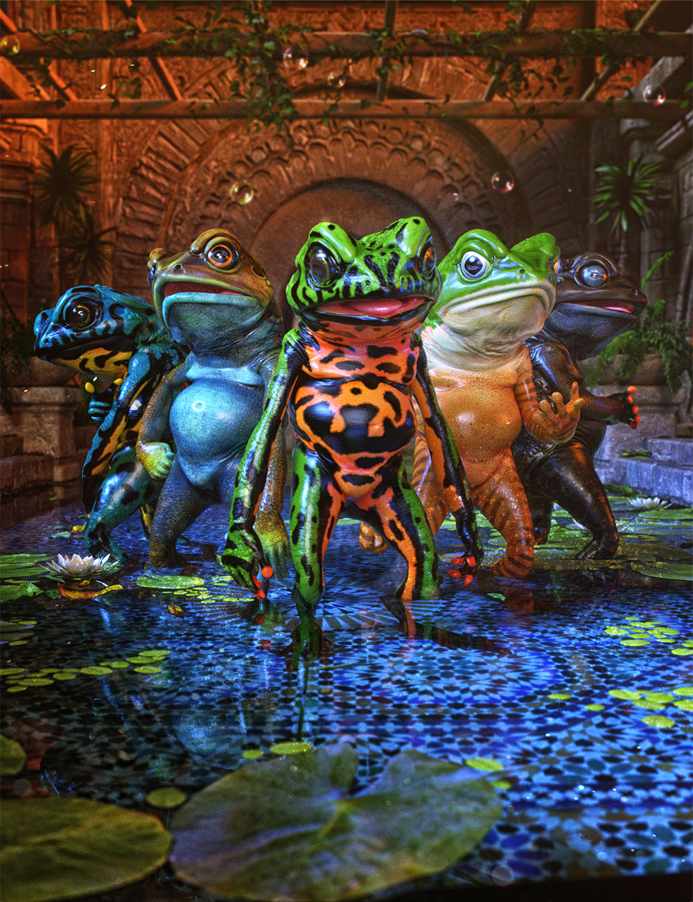 Alternate Textures for Storybook Frog and Genesis 8.1 Male | Daz 3D